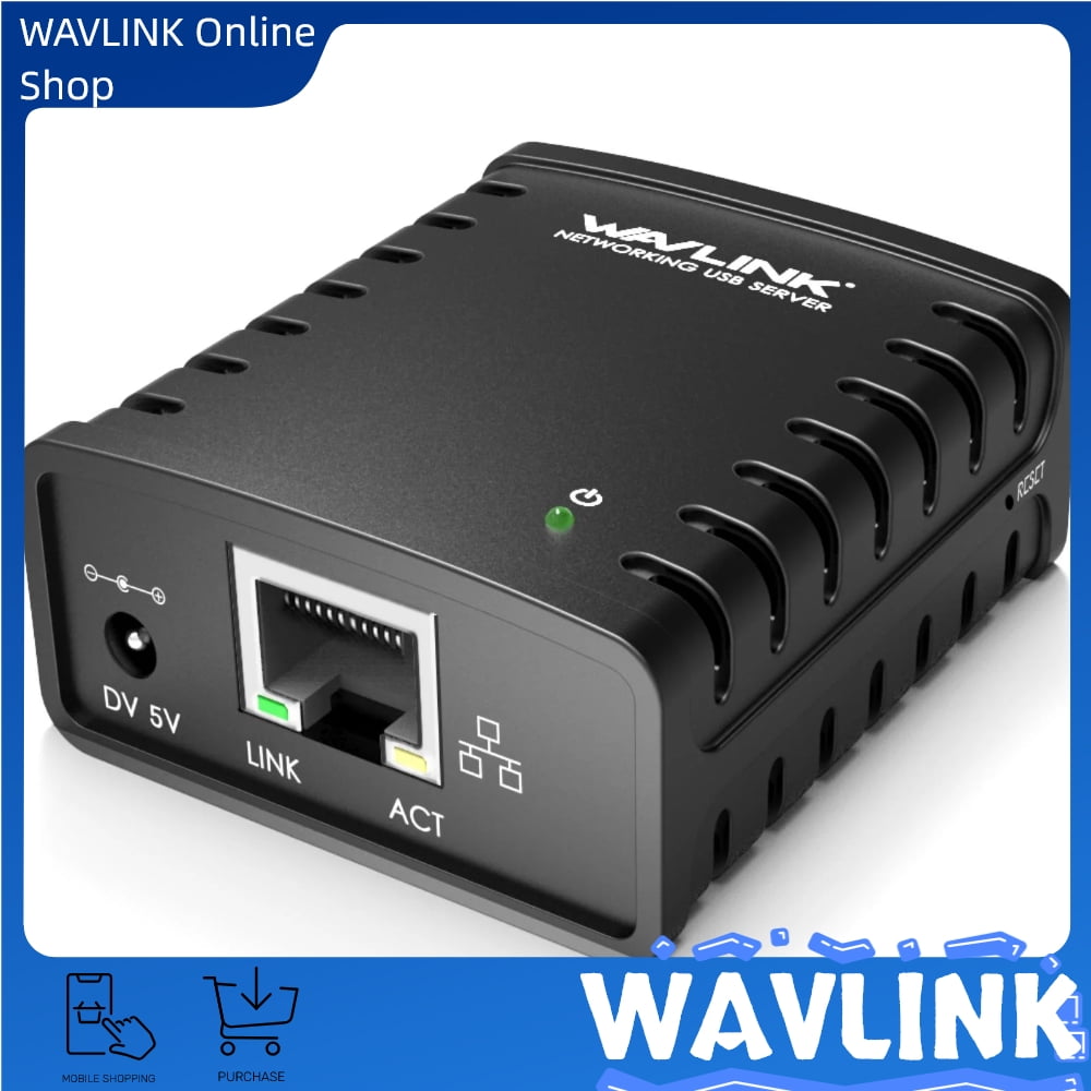 Wavlink USB 2.0 Port LPR Printer Server MFT Print With 10/100Mbps ...