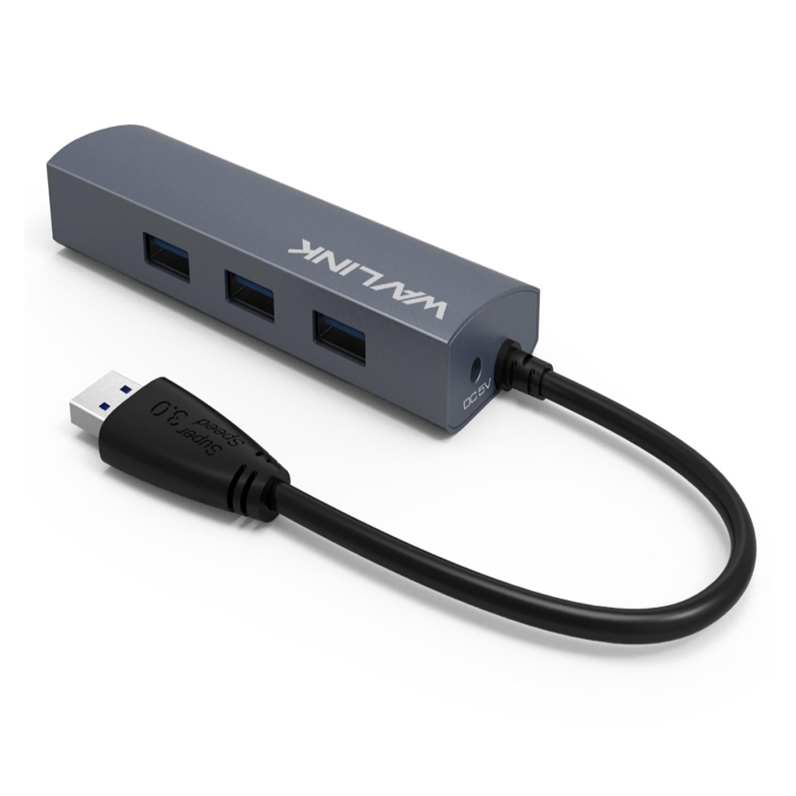 Wavlink USB 3.0 3 Ports Hub with Gigabit Ethernet Adapter, Unibody ...