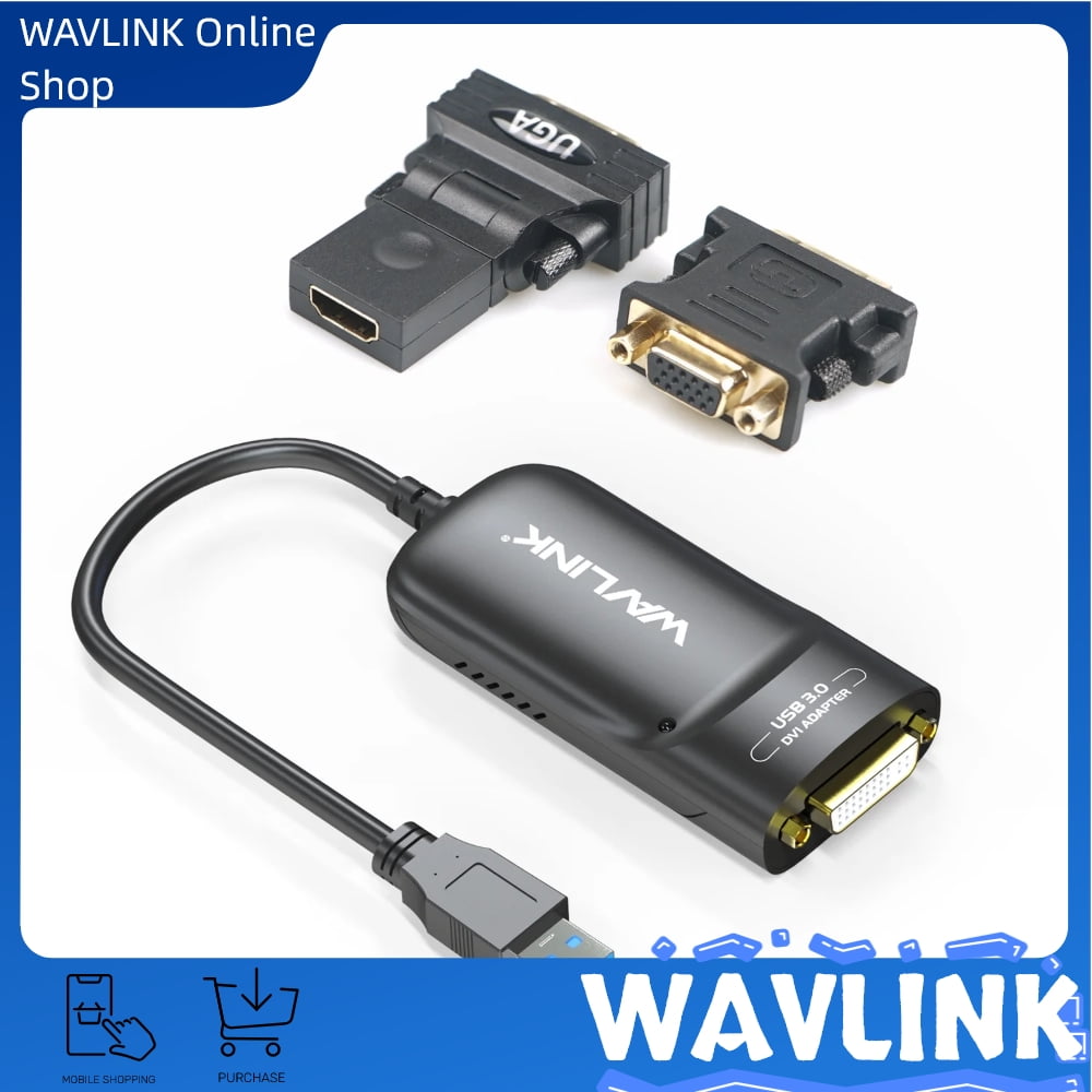 Wavlink USB 3.0 to DVI External Video Card / Video Graphic Display ...