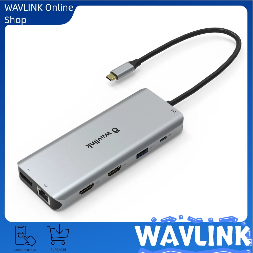 Wavlink USB C 13-in-1 Hub/ Docking Station, Triple Display Type-C ...