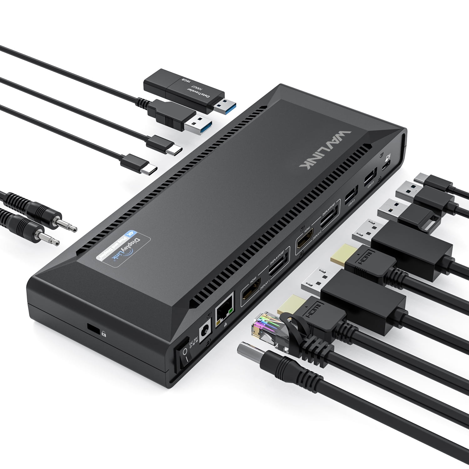 Wavlink USB C Dual 4K HDMI&DP Universal Docking, with 100W Power ...