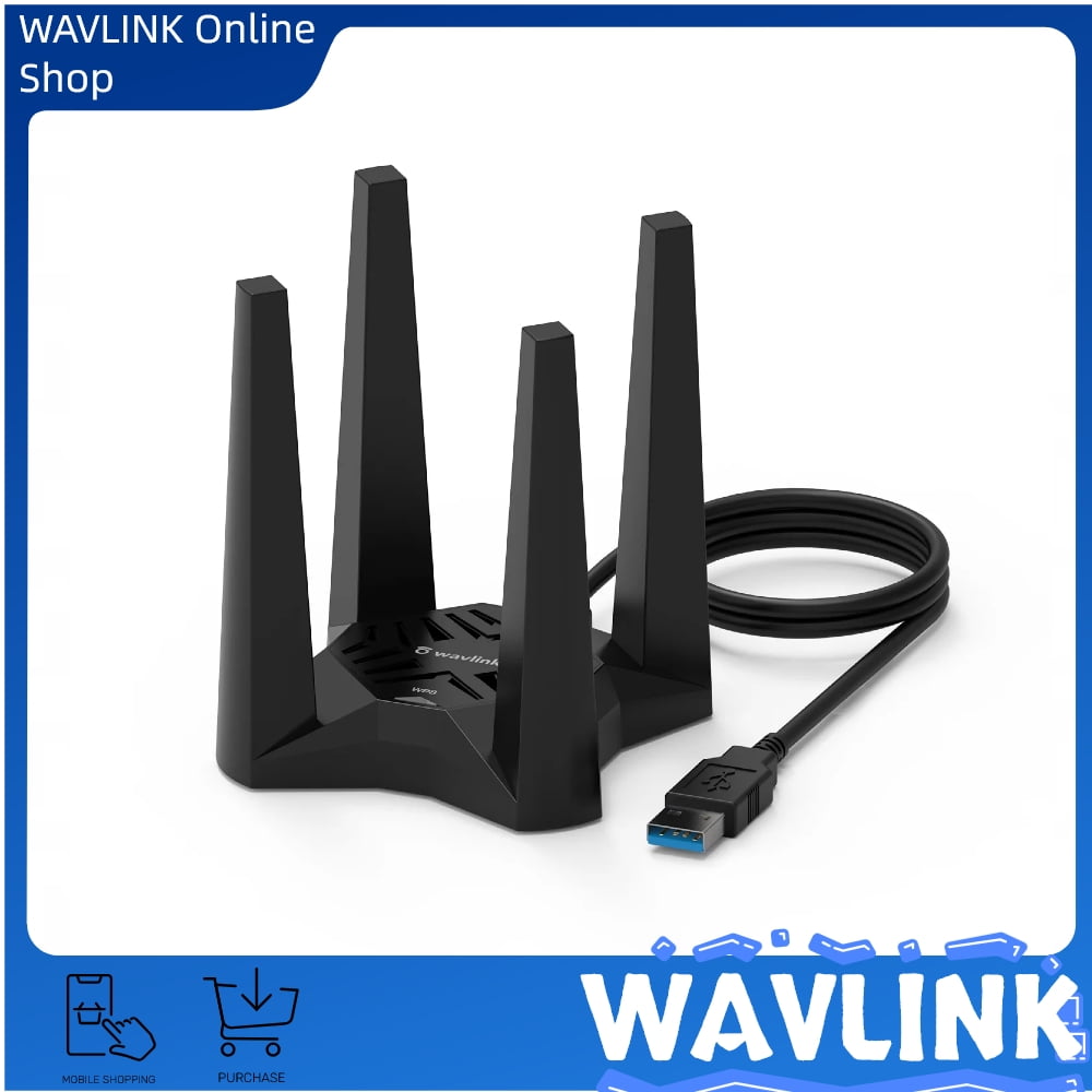 Wavlink USB WiFi Adapter for Desktop PC, AC1900 WiFi Adapter Dual Band ...