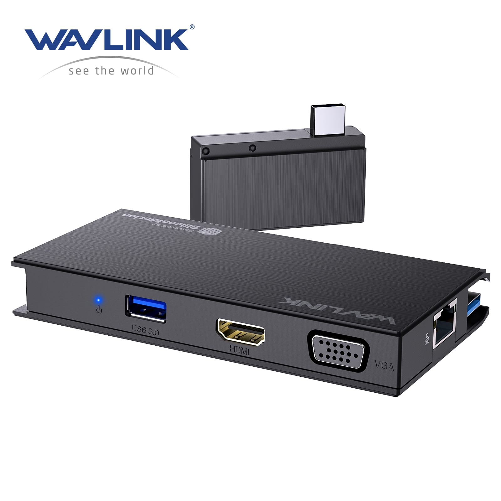 Wavlink USB3.0 Travel Mini Dock, 9-in-1 Portable Travel Laptop Dock ...