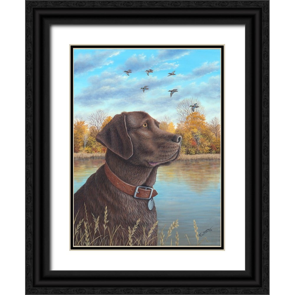 Wavra, Robert 11x14 Black Ornate Wood Framed with Double Matting Museum ...