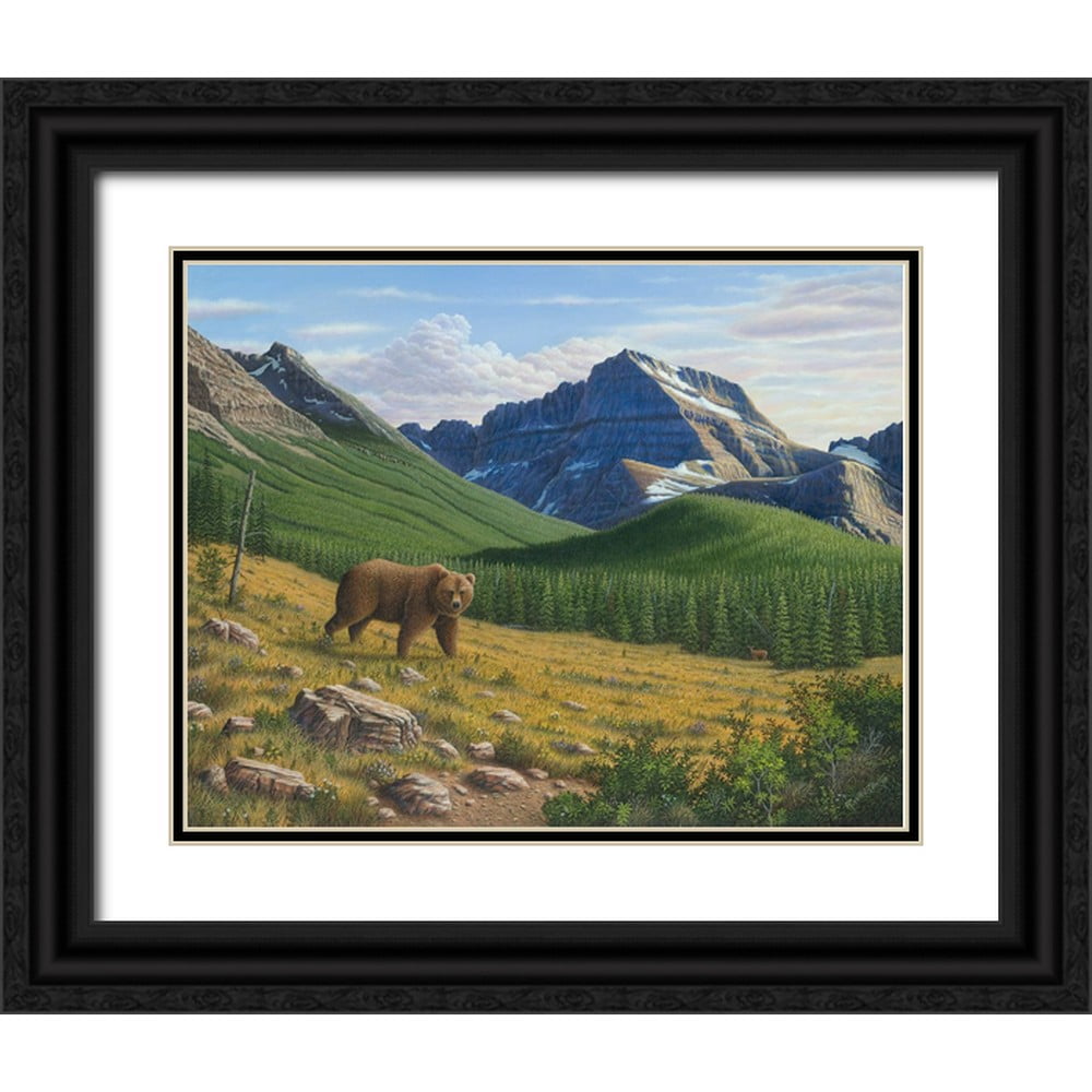 Wavra, Robert 14x12 Black Ornate Wood Framed with Double Matting Museum ...