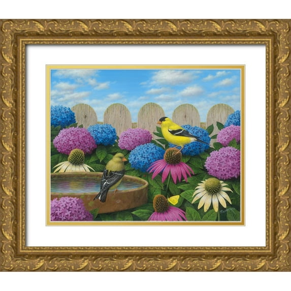 Wavra, Robert 14x12 Gold Ornate Wood Framed with Double Matting Museum ...