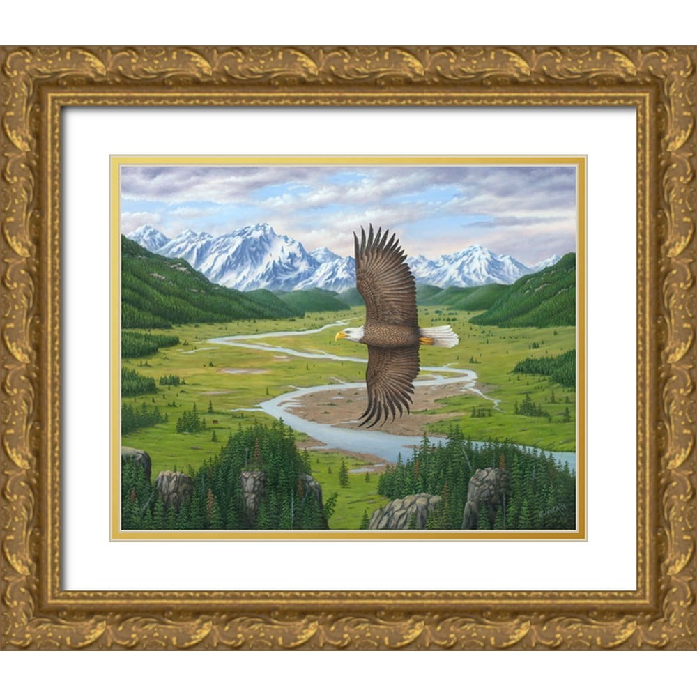 Wavra, Robert 32x26 Gold Ornate Wood Framed with Double Matting Museum ...