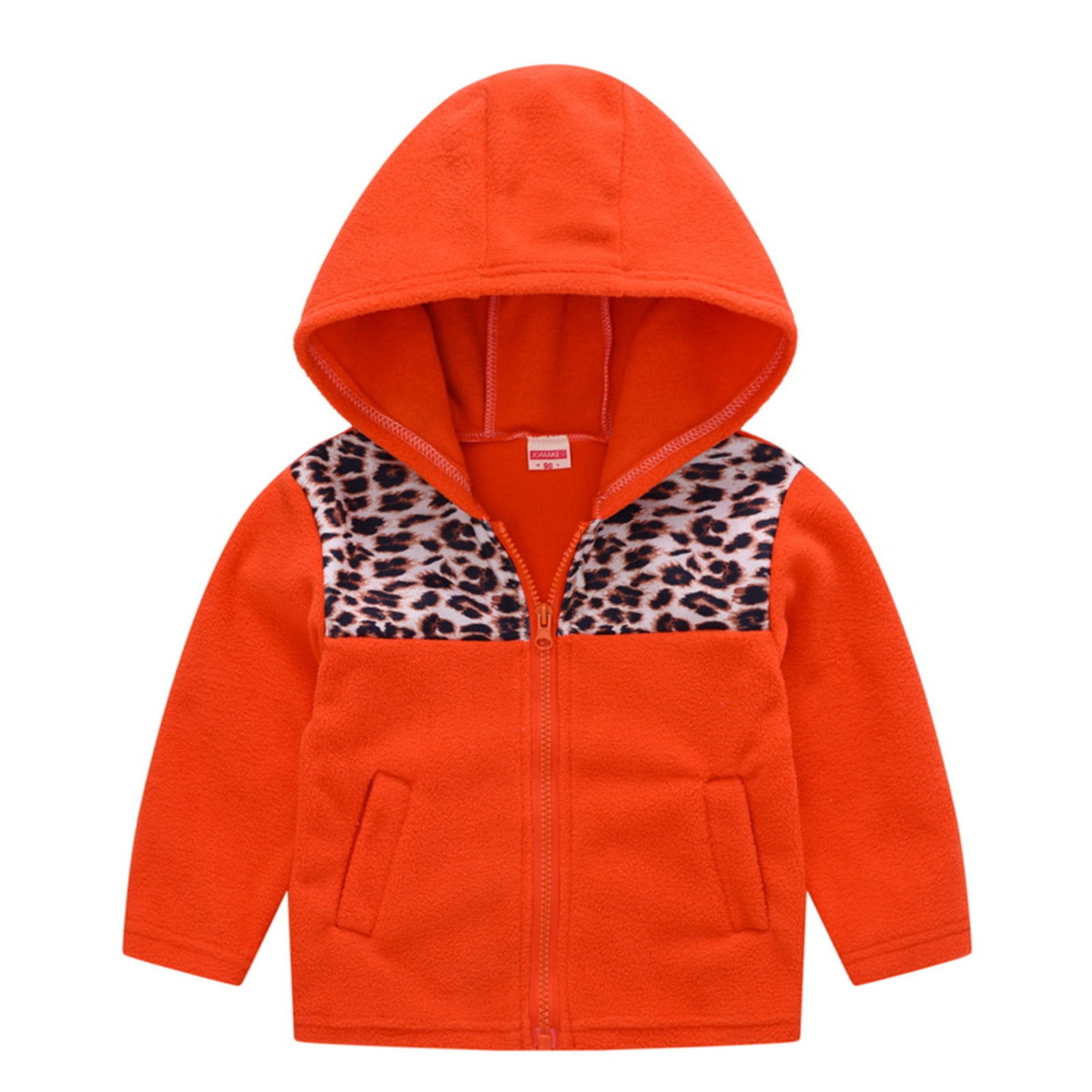 Wavsuf Children Jackets for Girls And Boys with Hood Casual Leopard Zip ...