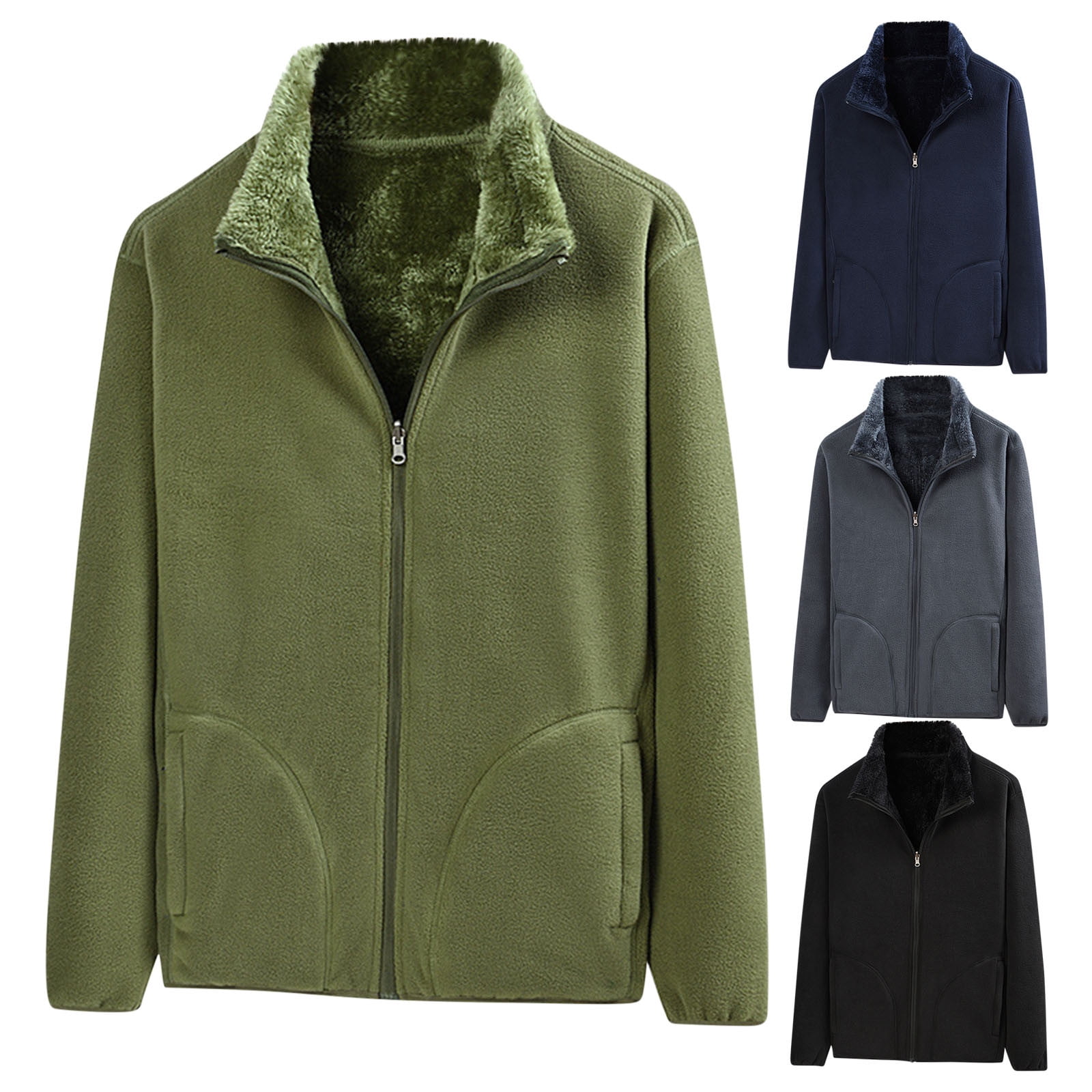 Wavsuf Men's Flannel Jacket Winter Jackets Lightweight for Men Coat ...