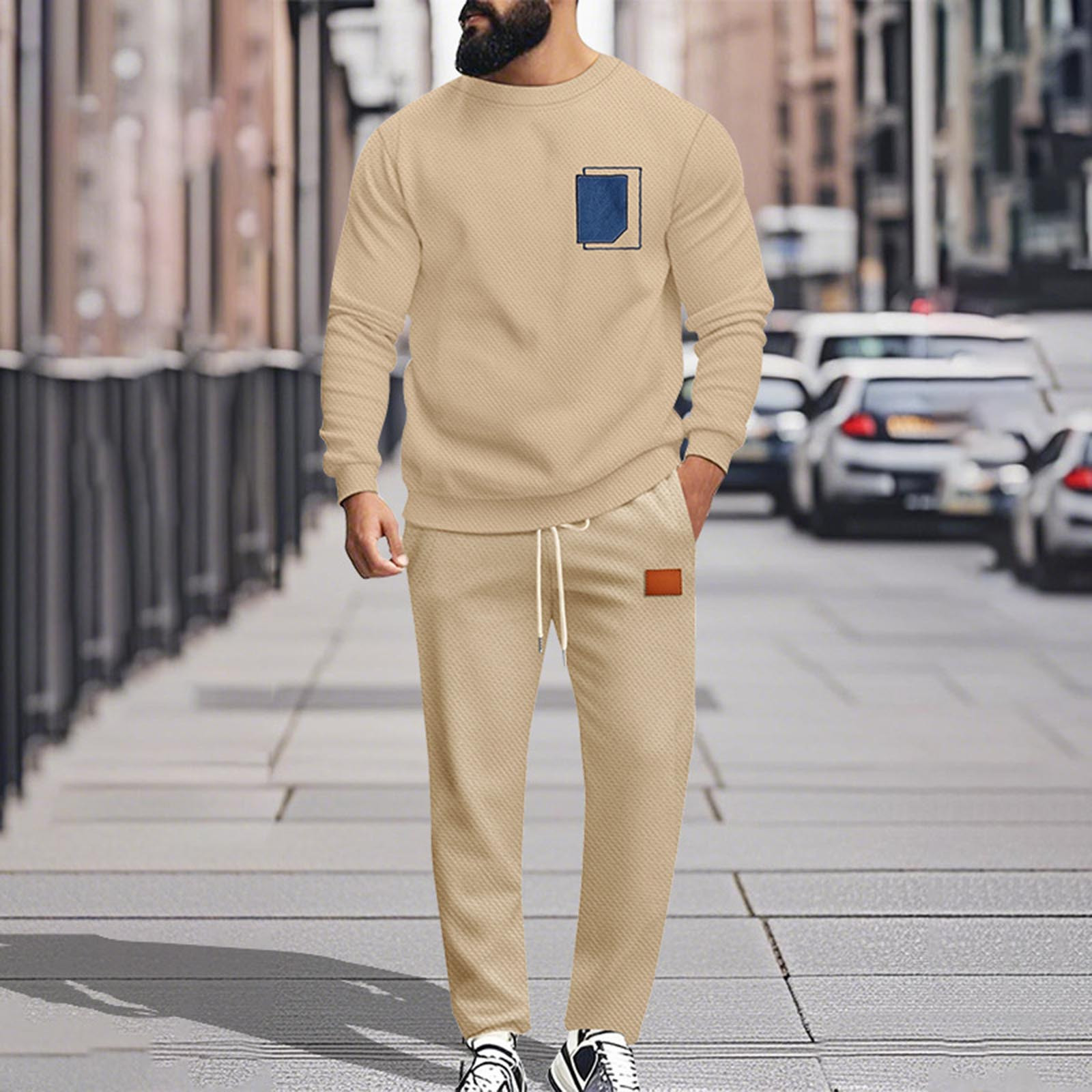 Wavsuf Men's Sweatsuits Set 2 piece Jogger Set for Men Motion Tight ...