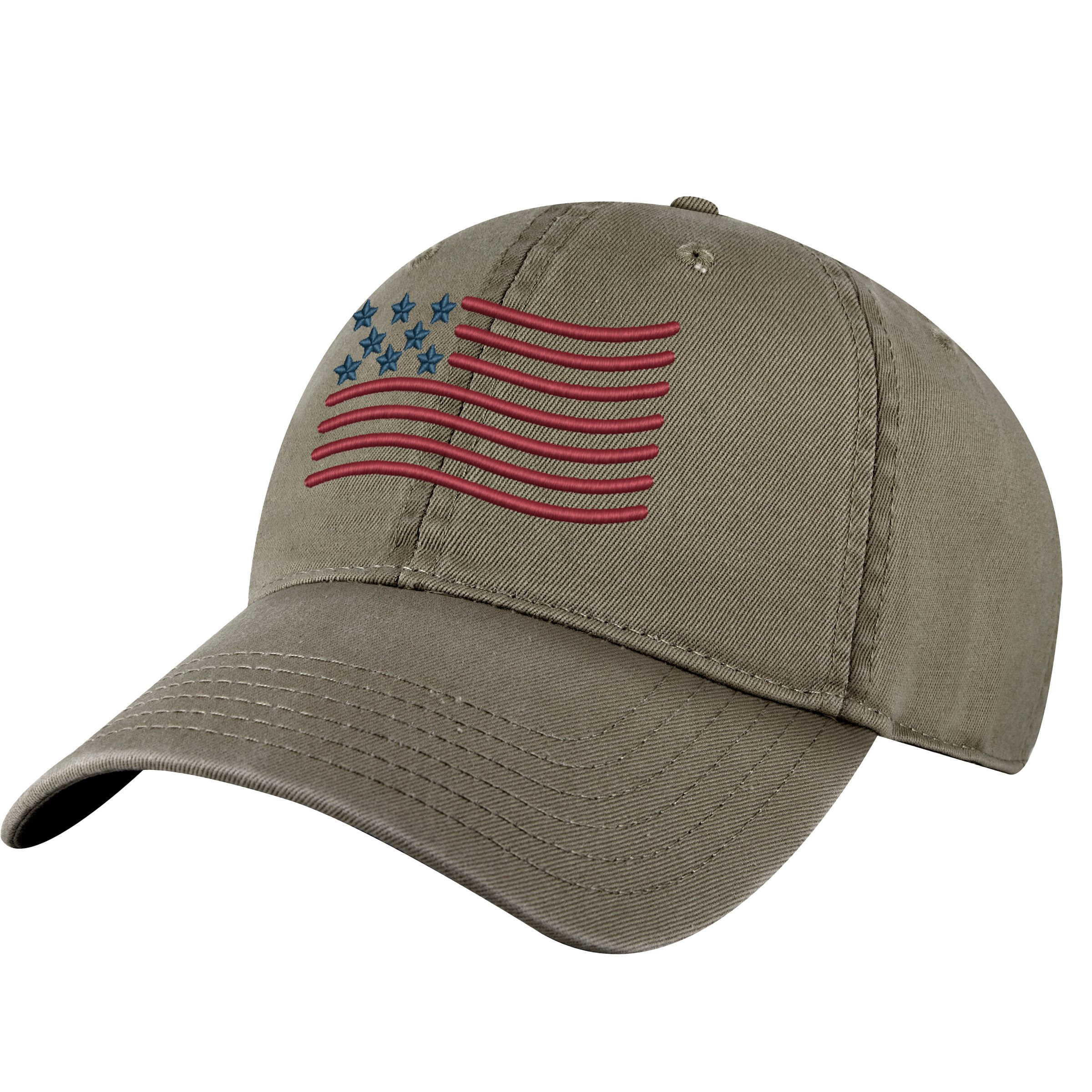 Wavy American Flag Hat - Patriotic Ripple Design Baseball Cap - USA Dad ...