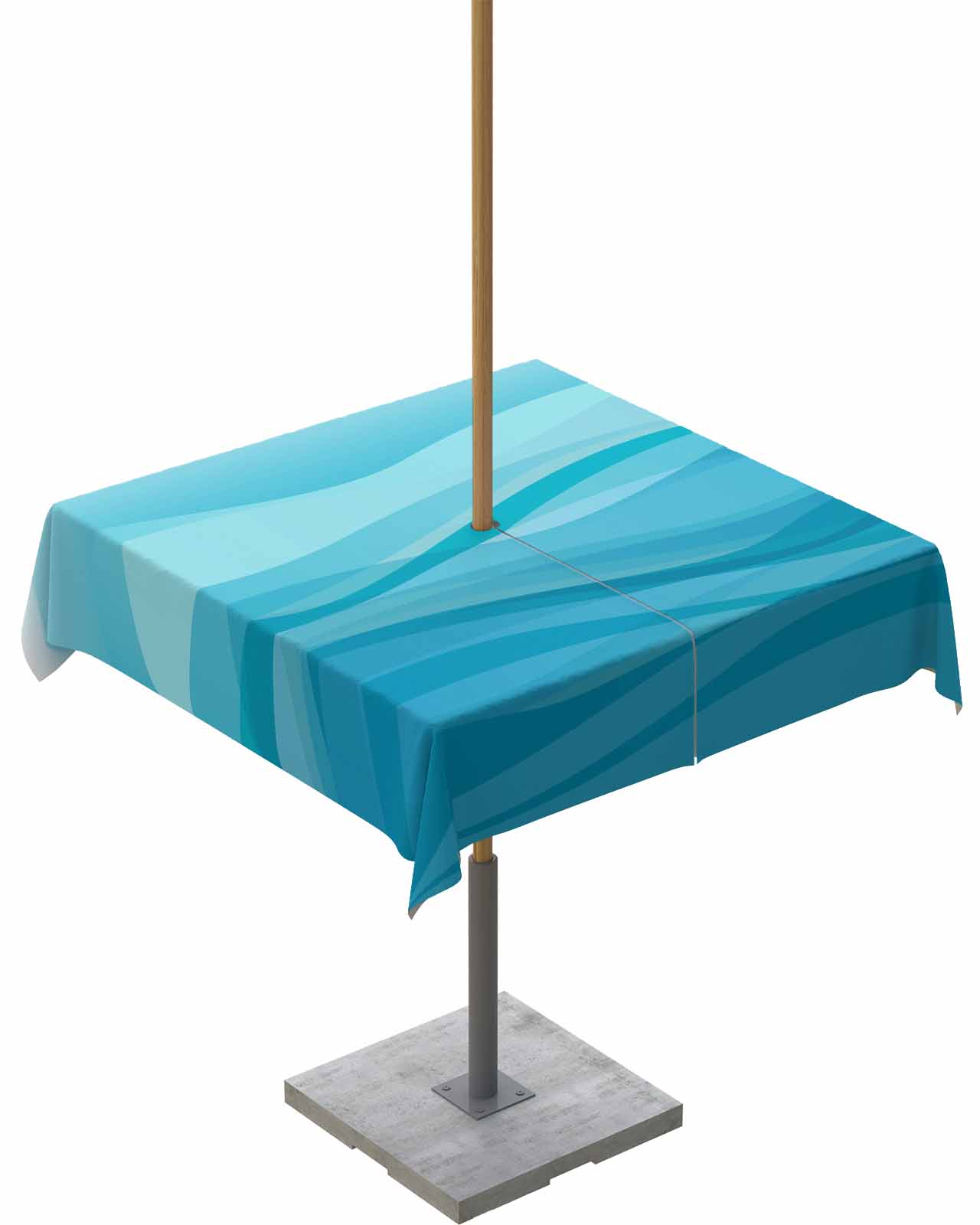 Wavy Blue Gradient Ombre Ripple Square Tablecloth with Zipper ...