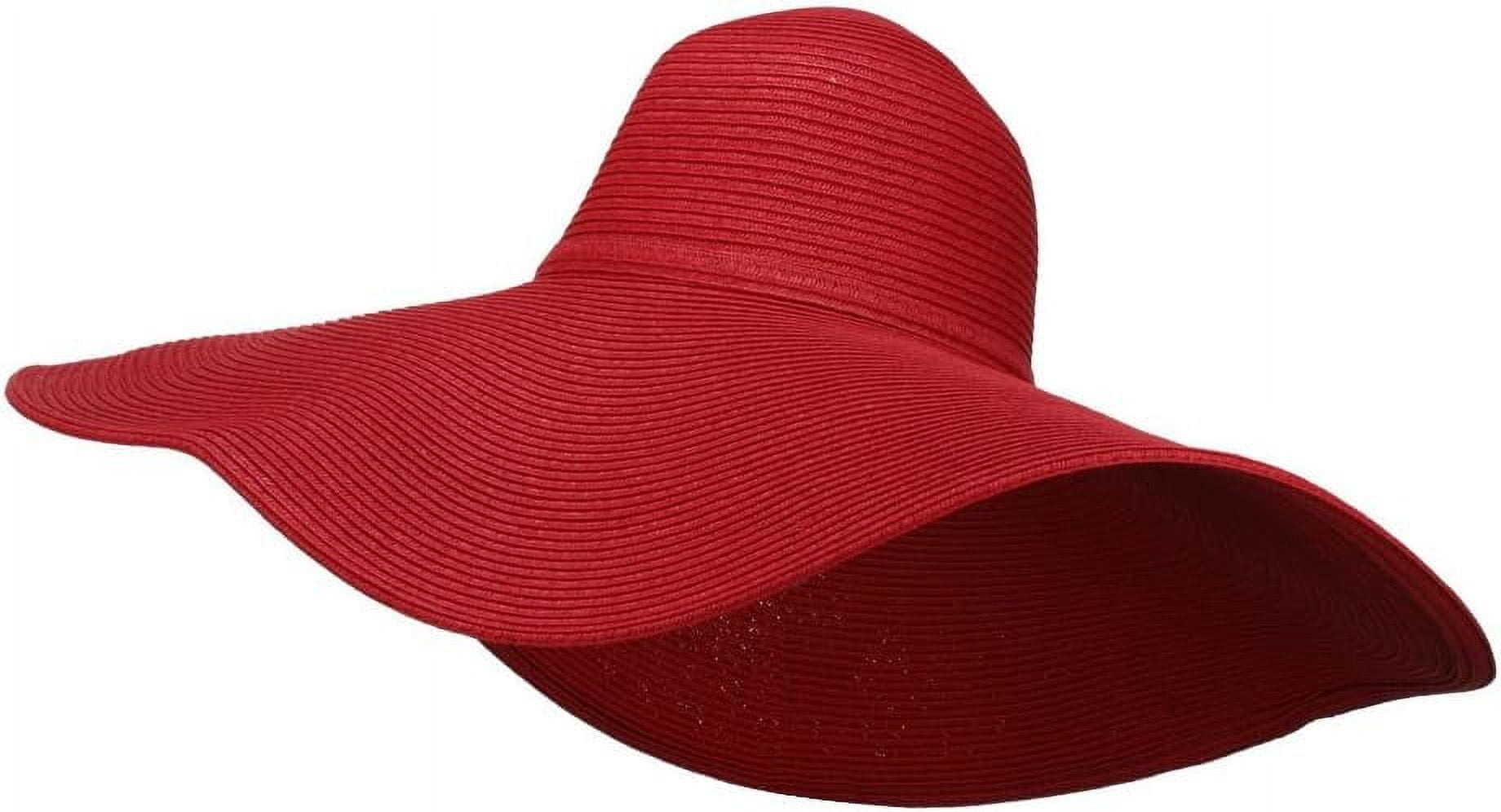 Wavy Brim Paper Braid Sun Hat - Walmart.com