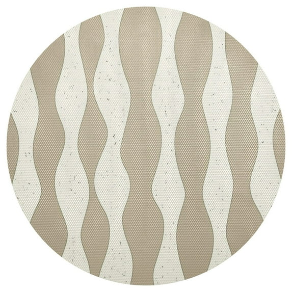 Wavy Cream Pattern 15.4in Diameter PVC Plate Mat, Heat-Resistant and ...