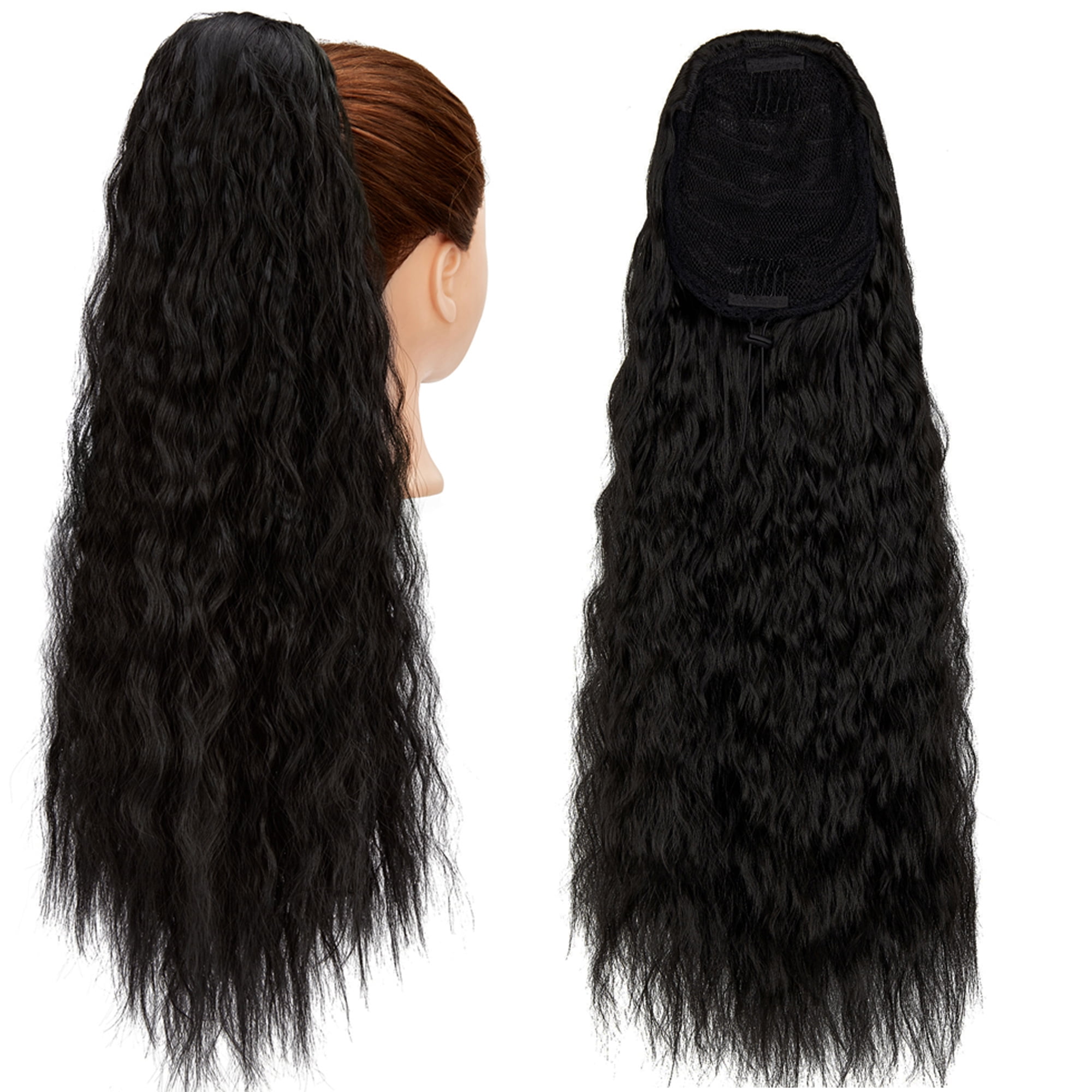 Wavy Curly Drawstring Ponytails Long Kinky Straight Drawstring Ponytail ...