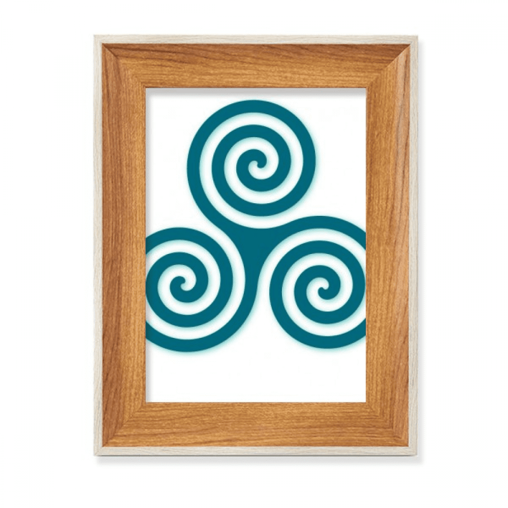 Wavy Curly Triangular Symmetry Desktop Wooden Photo Frame Display ...