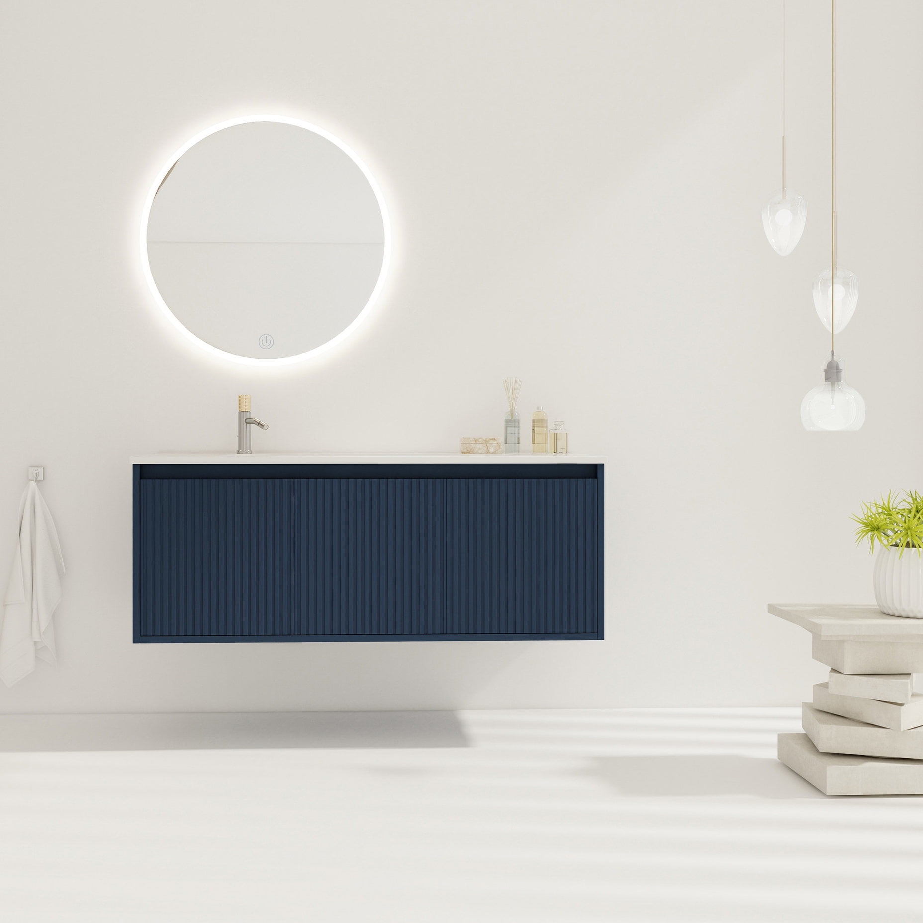 Wavy Door Design, Spacious Interior | Bathroom Vanity for Storing Daily ...