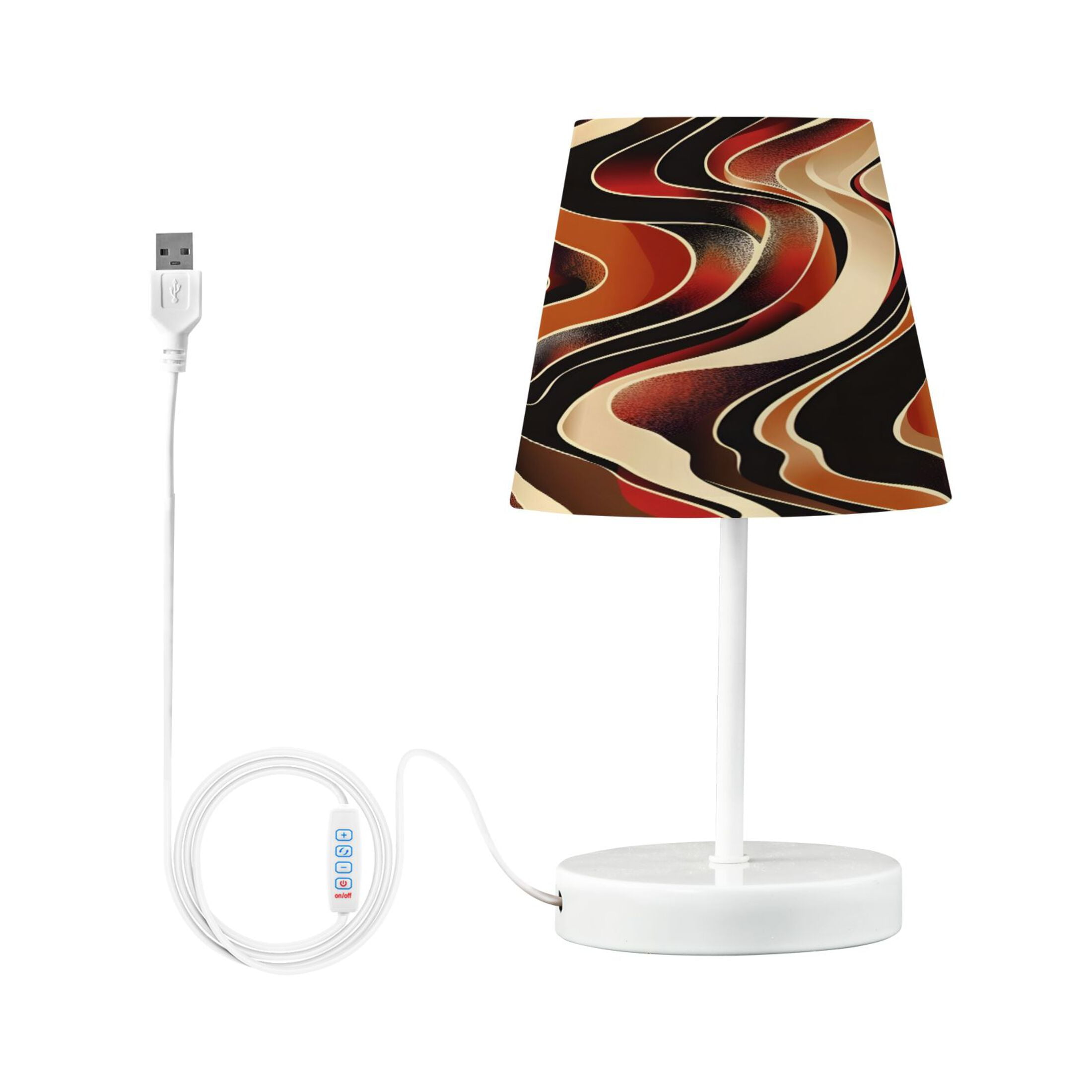 Wavy Line Desk Lamp LED Table Nightstand Lamps with 3 Color ...