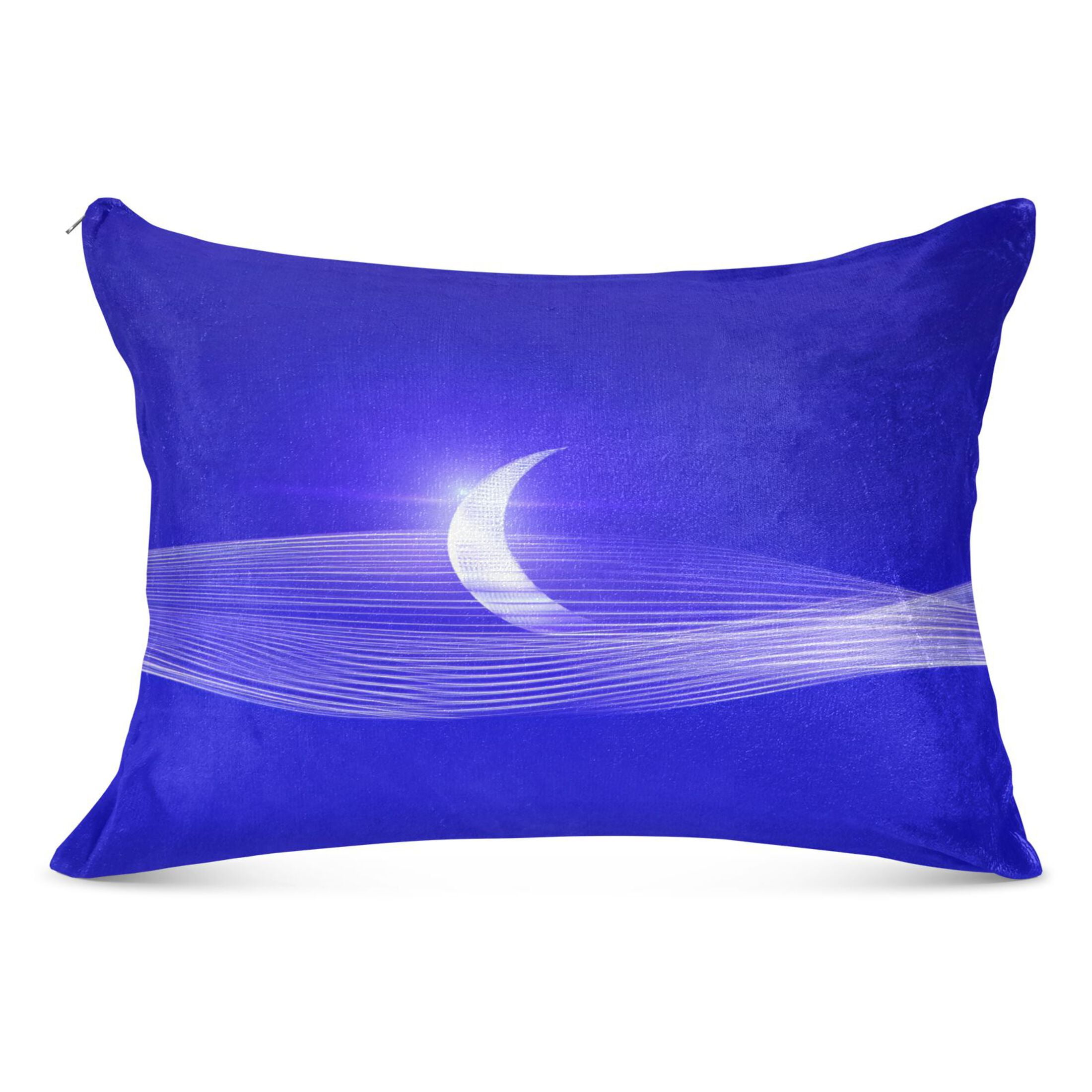 Wavy Moonlight Soft Plush Pillow Cover, Zippered Design, Comfortable ...