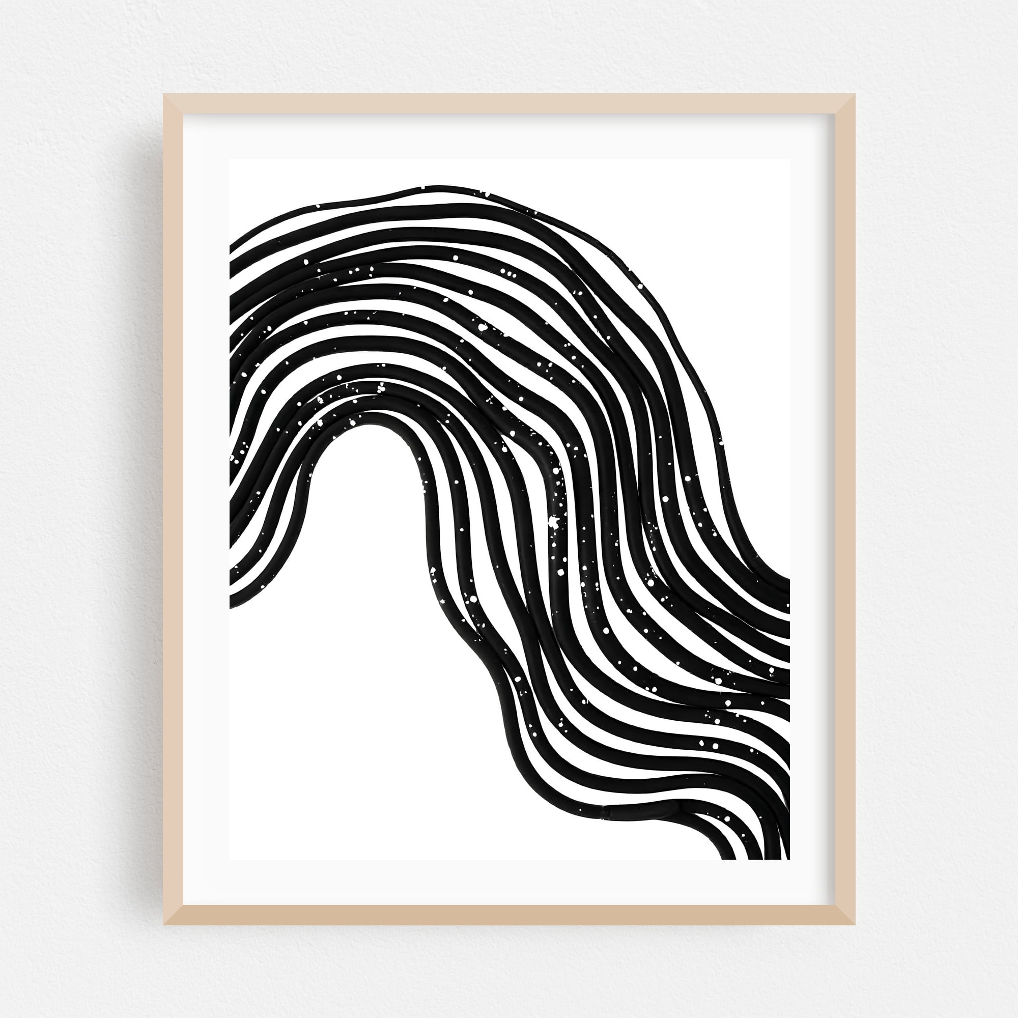 Be Wavy, Never Straight - Digital Art Abstract Minimalist Geometric ...