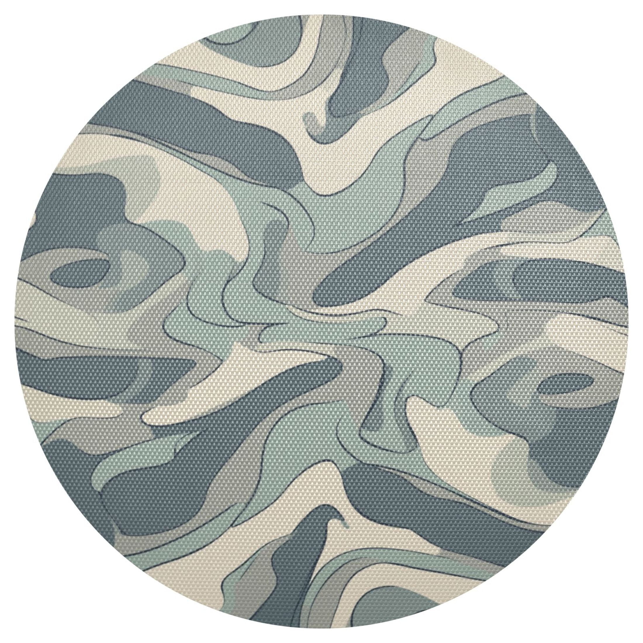 Wavy Pattern 15.4in Diameter PVC Plate Mat, Heat-Resistant and Cuttable ...