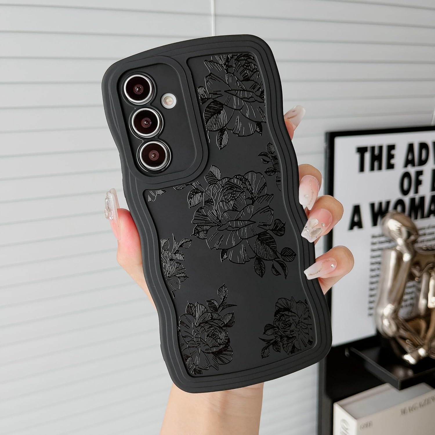 Wavy Phone Case for Samsung Galaxy A15 5G,Unique Curly Wave Frame ...