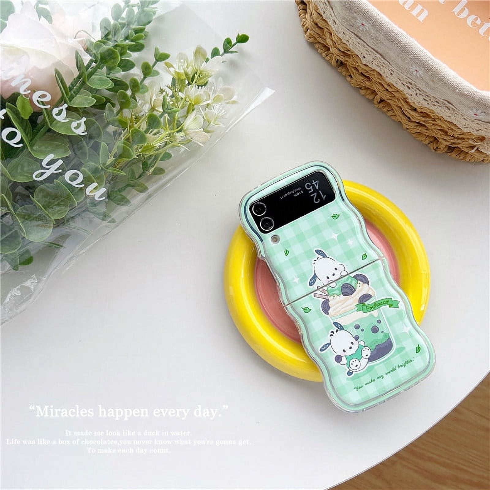 Wavy Phone Cases For Samsung Galaxy Z Flip 4 5 3 Cinnamoroll Cute Lotso ...