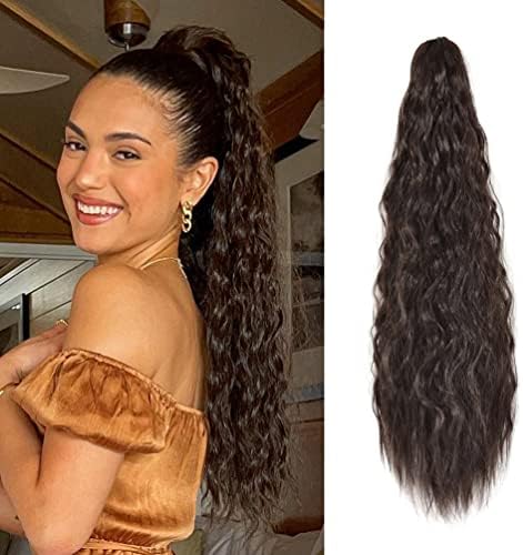 Wavy Ponytail Extension Claw Clip, 22 Inch Corn Wave Pony Tail ...