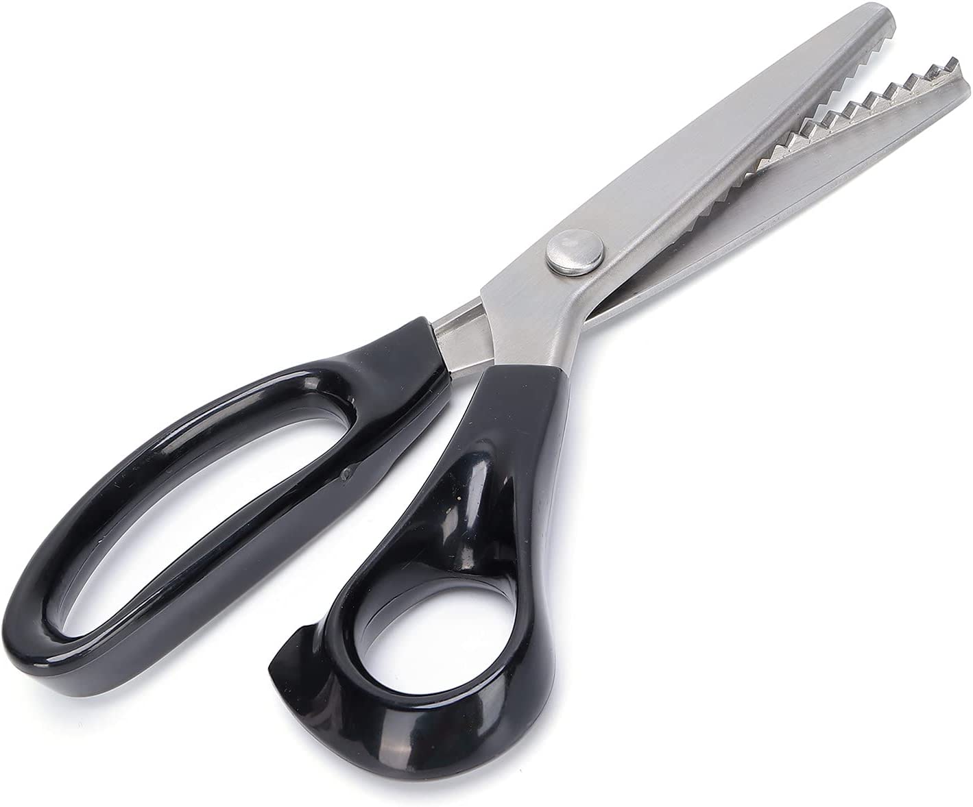 Wavy Serrated Scissors Handheld Stainless Steel Sewing Scissors (Black ...
