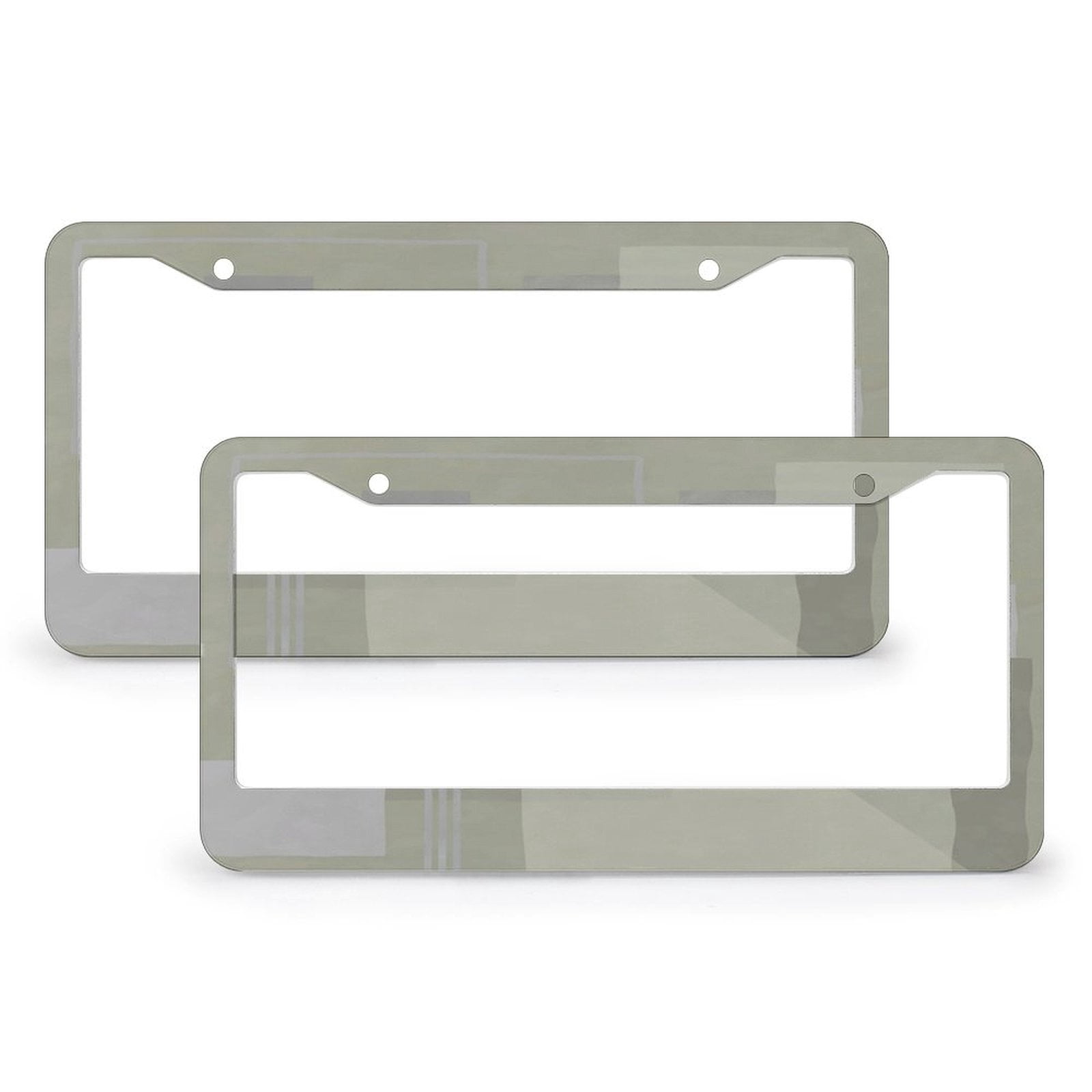 Wavy Sqaures 2 Pack License Plate Frame - Car Plate Holder Cover Metal ...