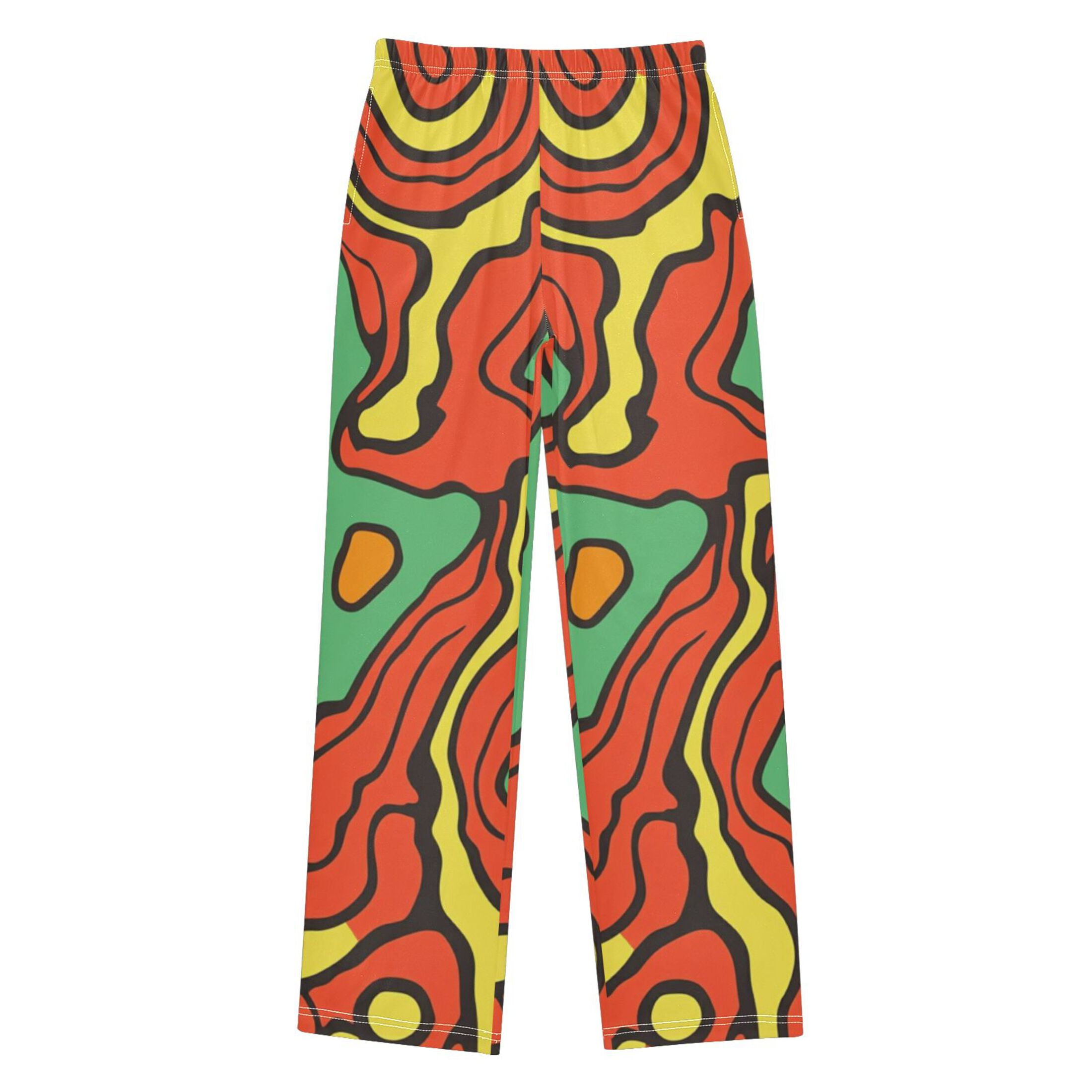 Wavy Striped Pattern Pajama Pants Soft Lightweight Lounge Pants Bottoms ...