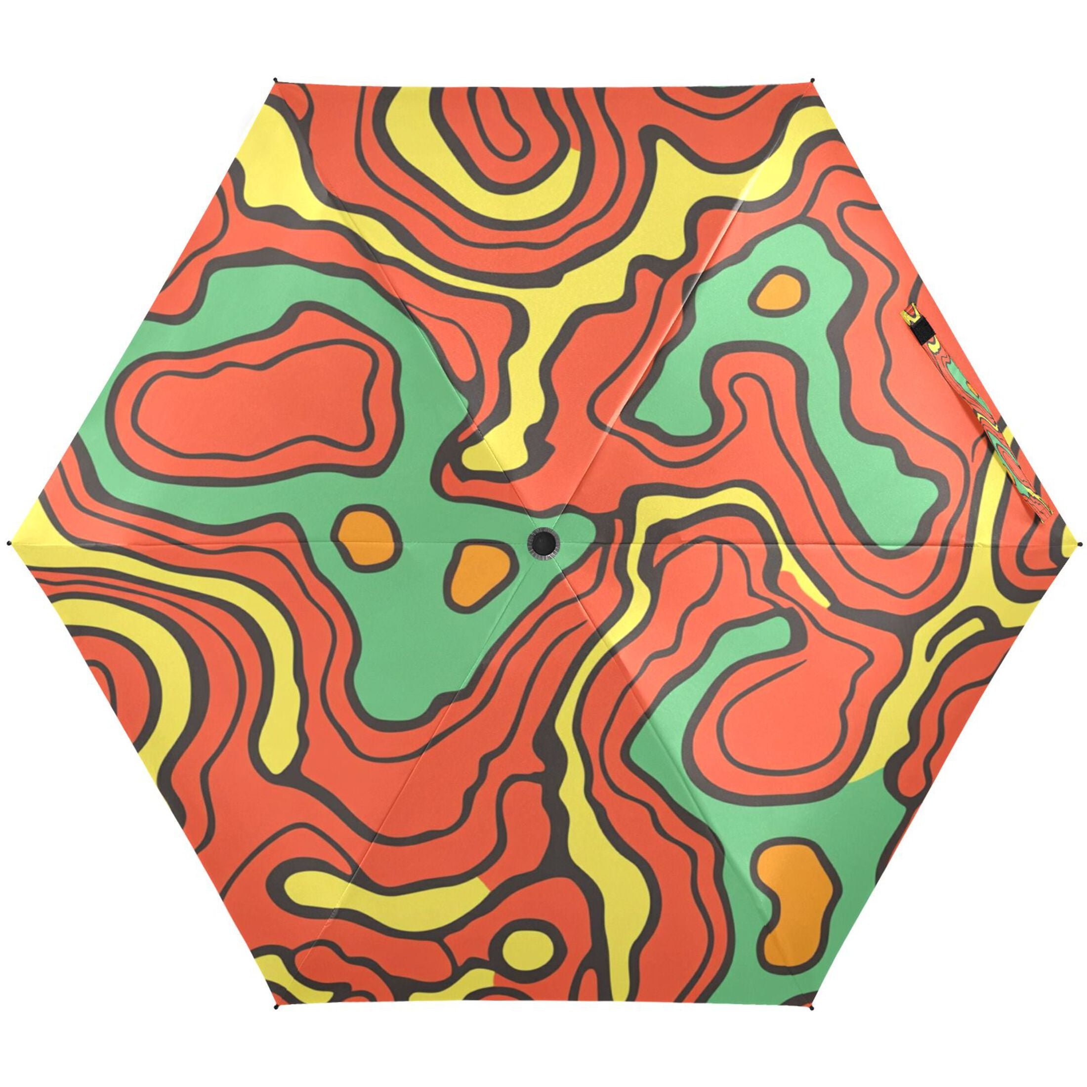 Wavy Striped Pattern Umbrellas for Sun Auto Open Close UV50+ Waterproof ...