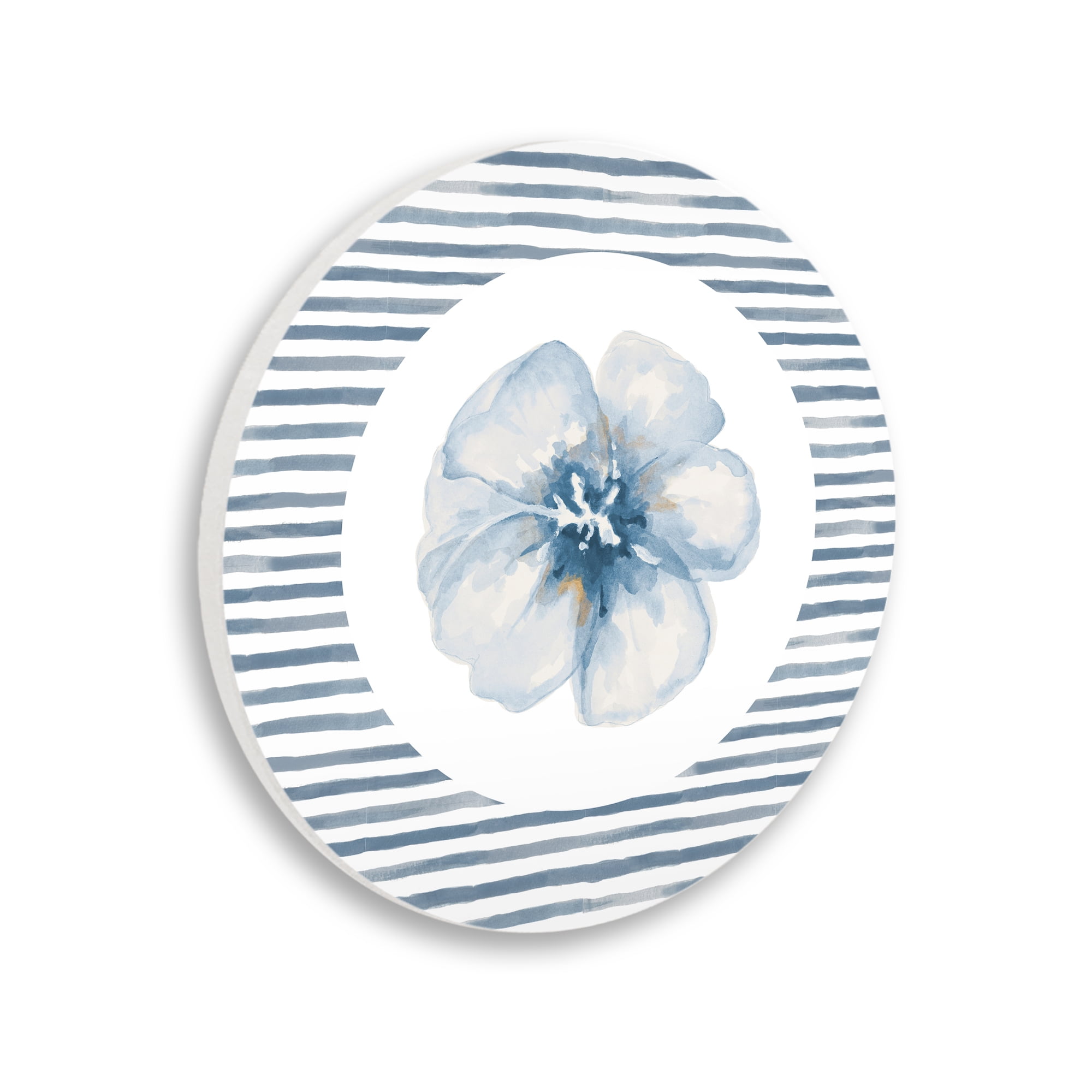 Wavy Stripes with Blossom Circular Wall Plaque, design by Patricia ...
