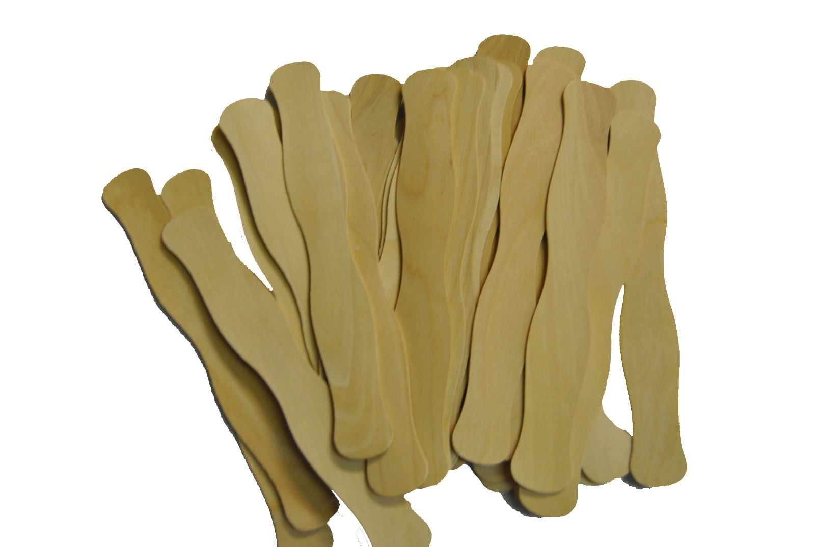 Wavy Wood Fan Handles 8" Wavy Stirring Sticks Wooden 400 count ...
