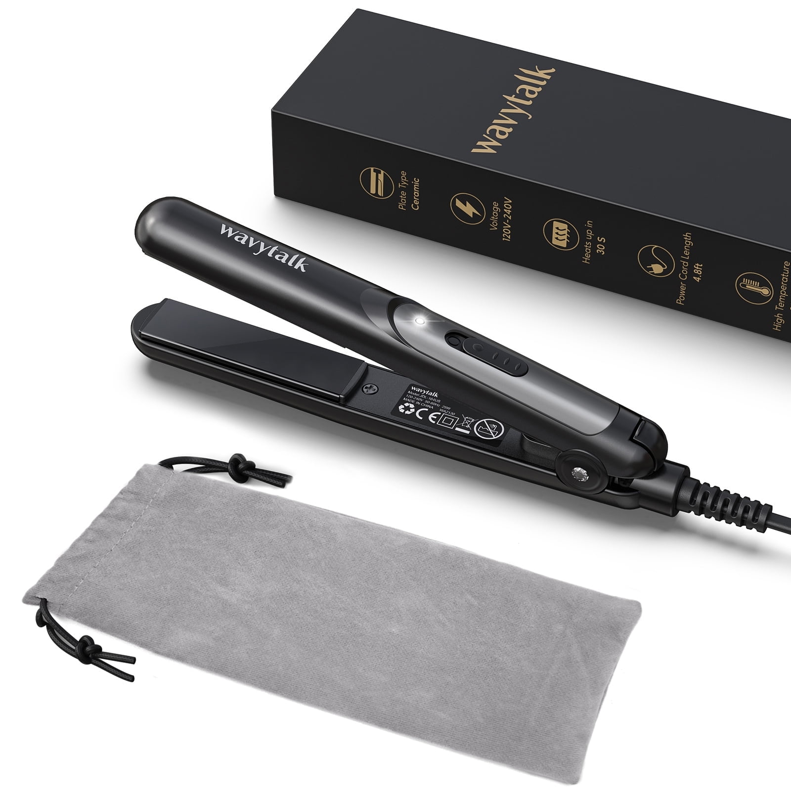 Wavytalk 0.7 Inch Mini Flat Iron, Ceramic Mini Hair Straightener for ...
