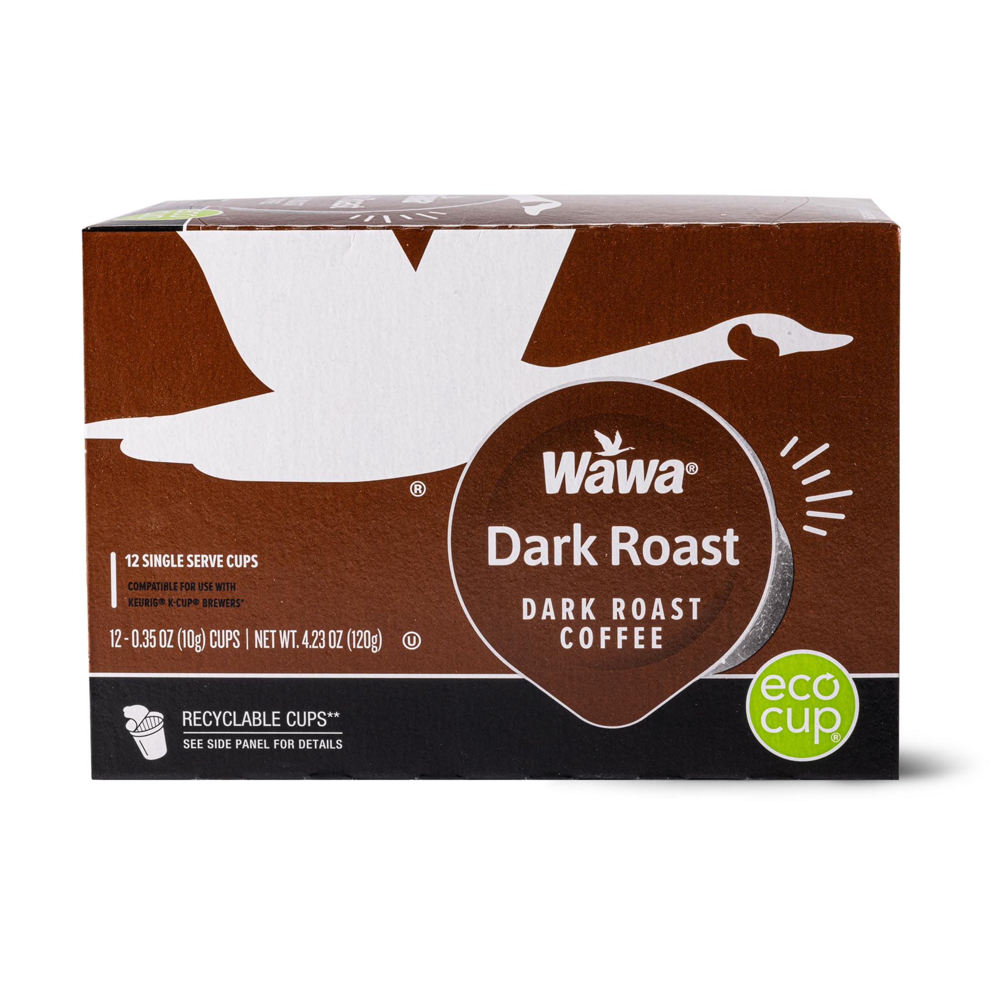Wawa Dark Roast Single Cup Coffee Pods, 12 Pods, 1 Box, Full Bodied ...