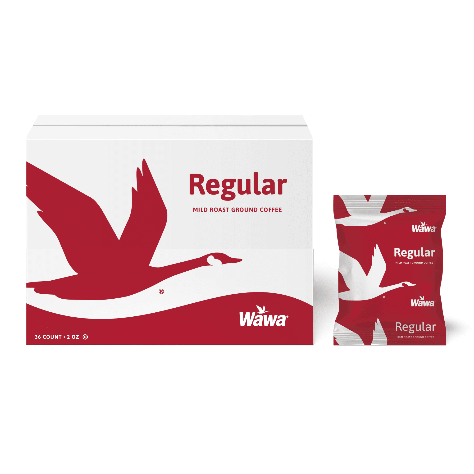 WAWA Original Light-Roast Ground Coffee, 2 Oz Packets, Box of 36 ...