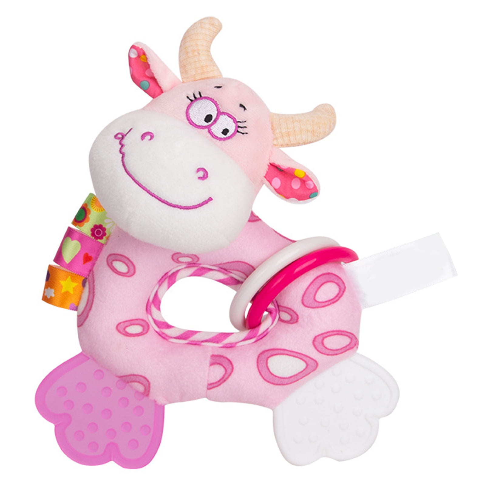 Wawan Baby Rattle Toys,Newborn Soft Baby Cute Cartoon Animal Cow Plush ...