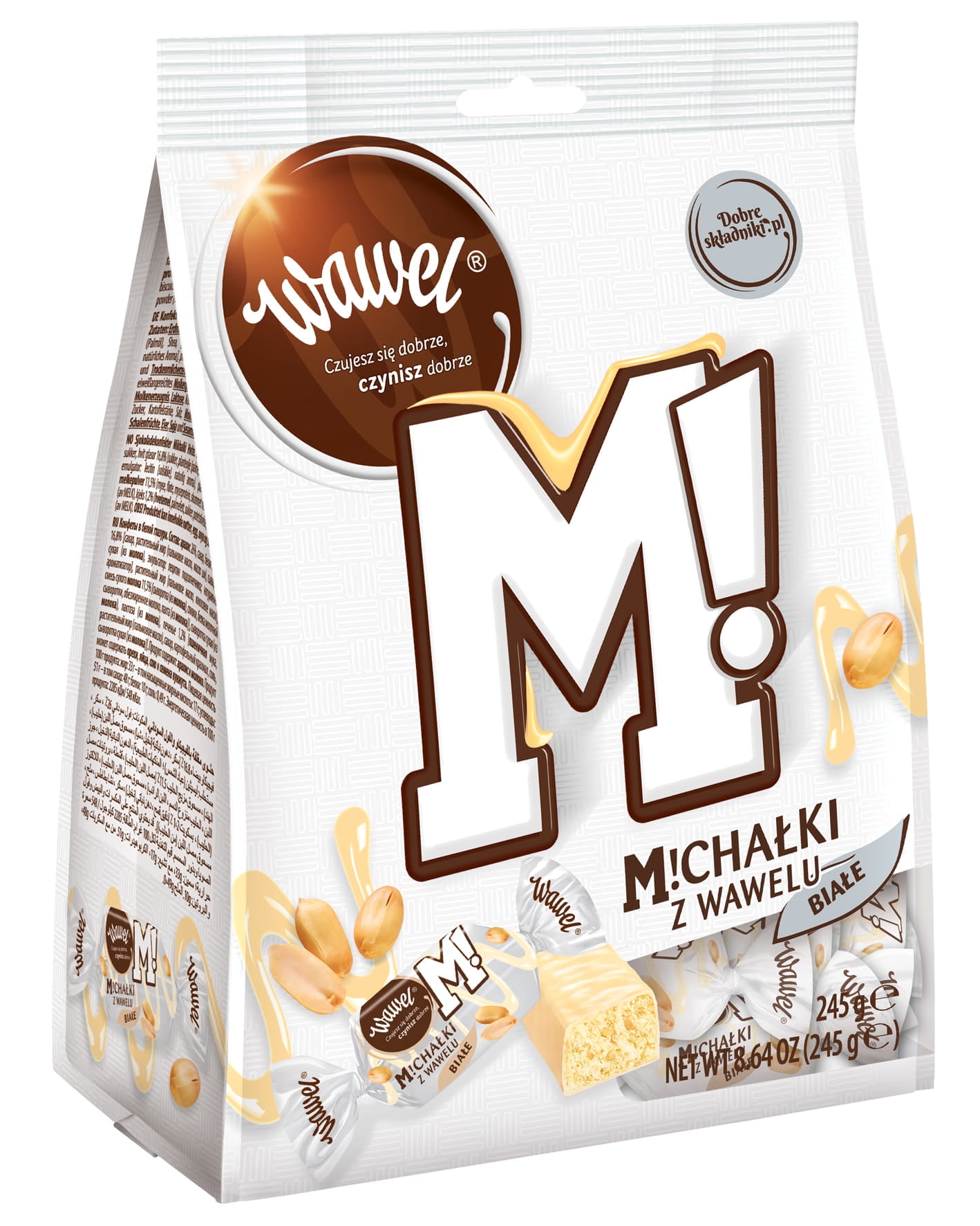 Wawel Michalki White Chocolate Covered Candy with Peanuts 245g/8.64oz ...