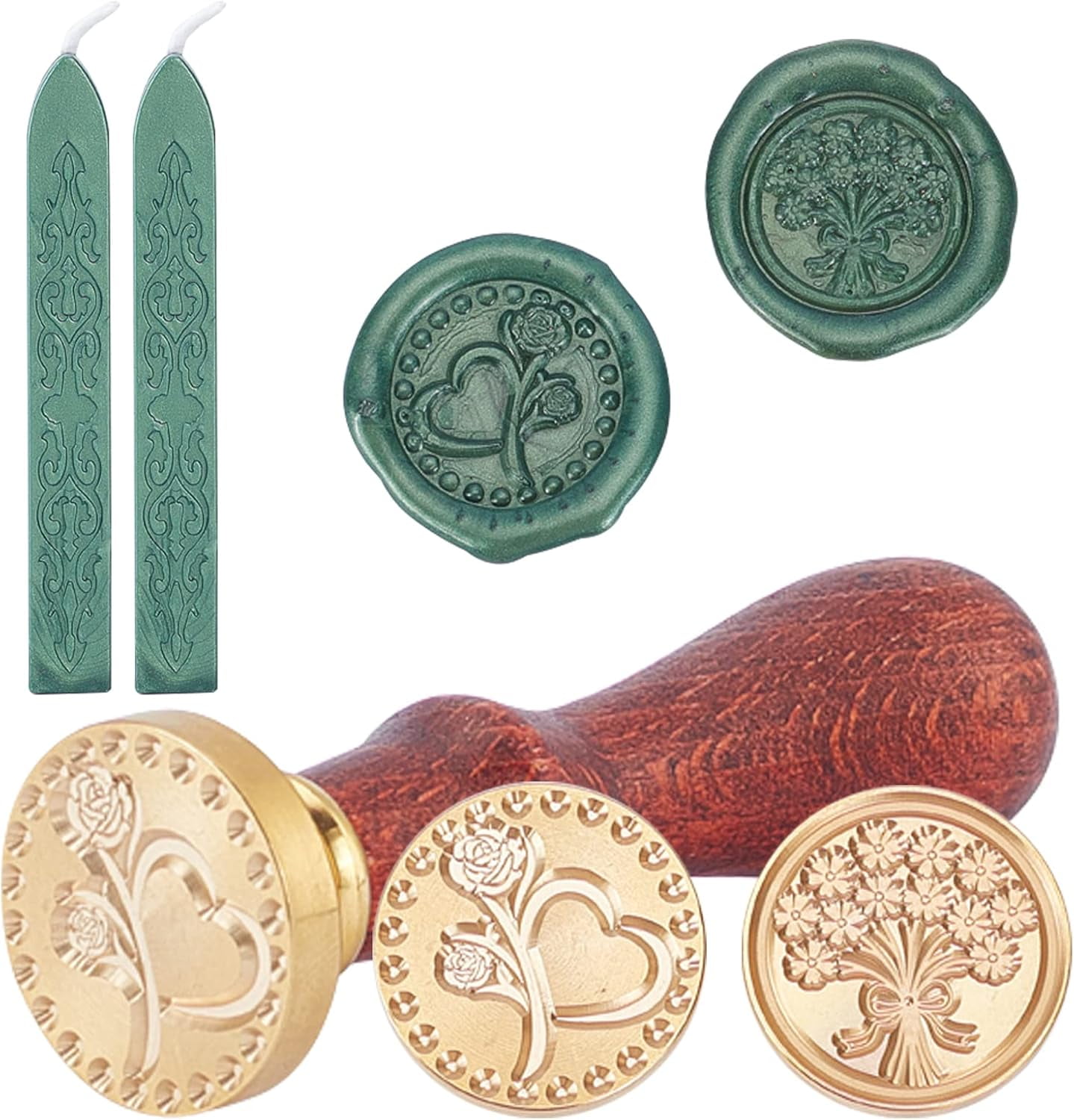 Wax 1 set DIY Stamp Making Kits Including Beech Wood Handle Beech Wood ...
