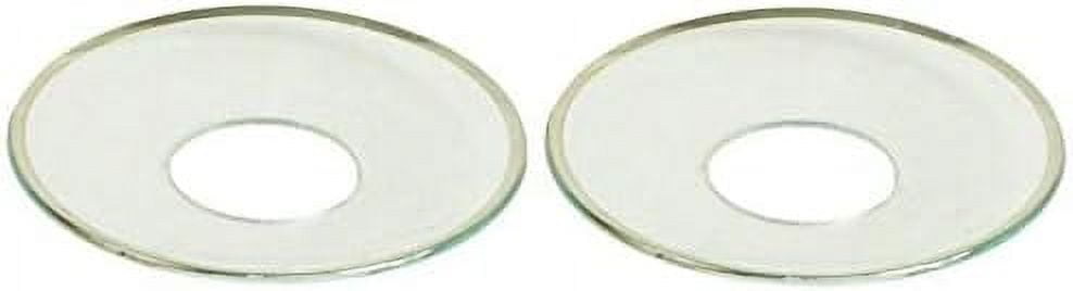 Wax Catcher Bobeche - Clear Glass With Silver Rim - Pack Of 2 Drip ...