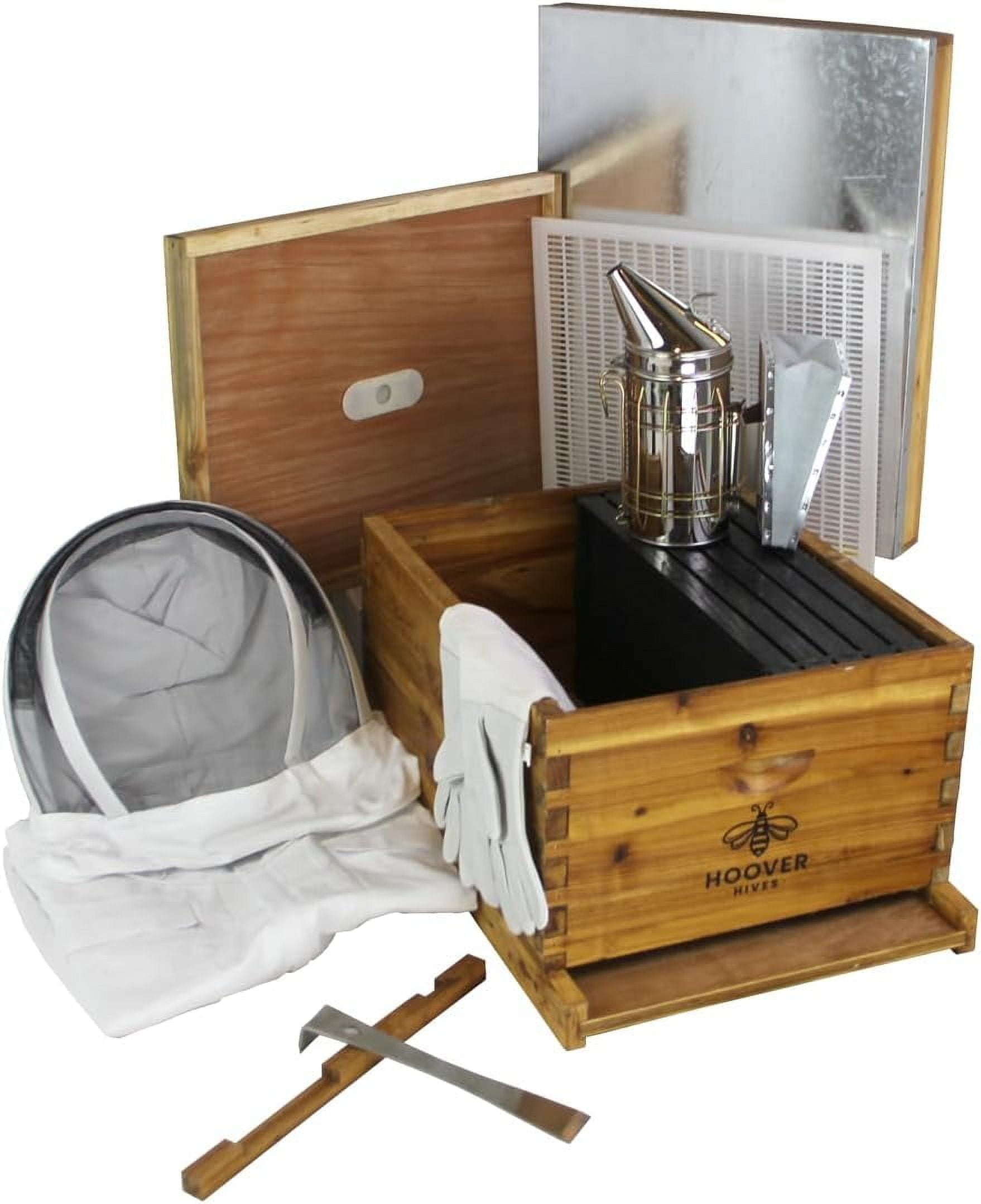 Wax-Coated 10 Frame Beehive - Starter Kit Starter Kit With 5 Frames ...