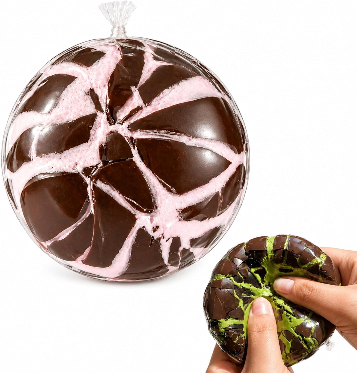 Wax Cracking Squishy Toys, Crunchy Chocolate Stress Balls, Soft Sensory ...
