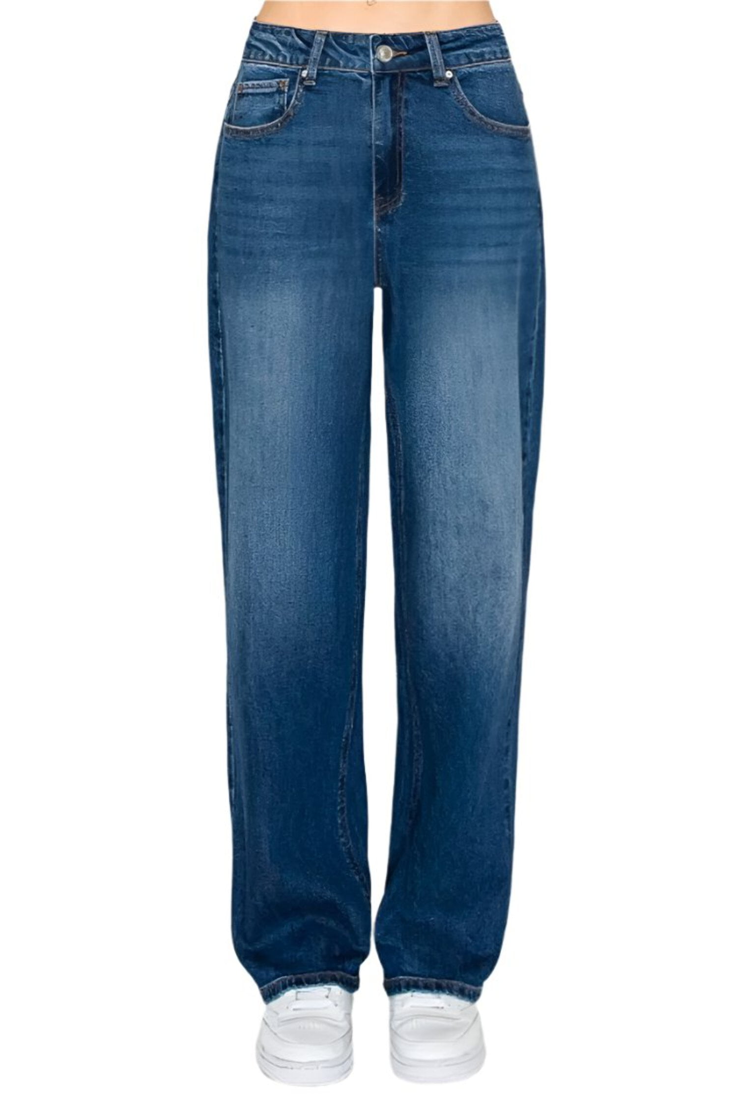 Wax Jean - Basic Straight Wide Leg Jeans - 90367 - Walmart.com