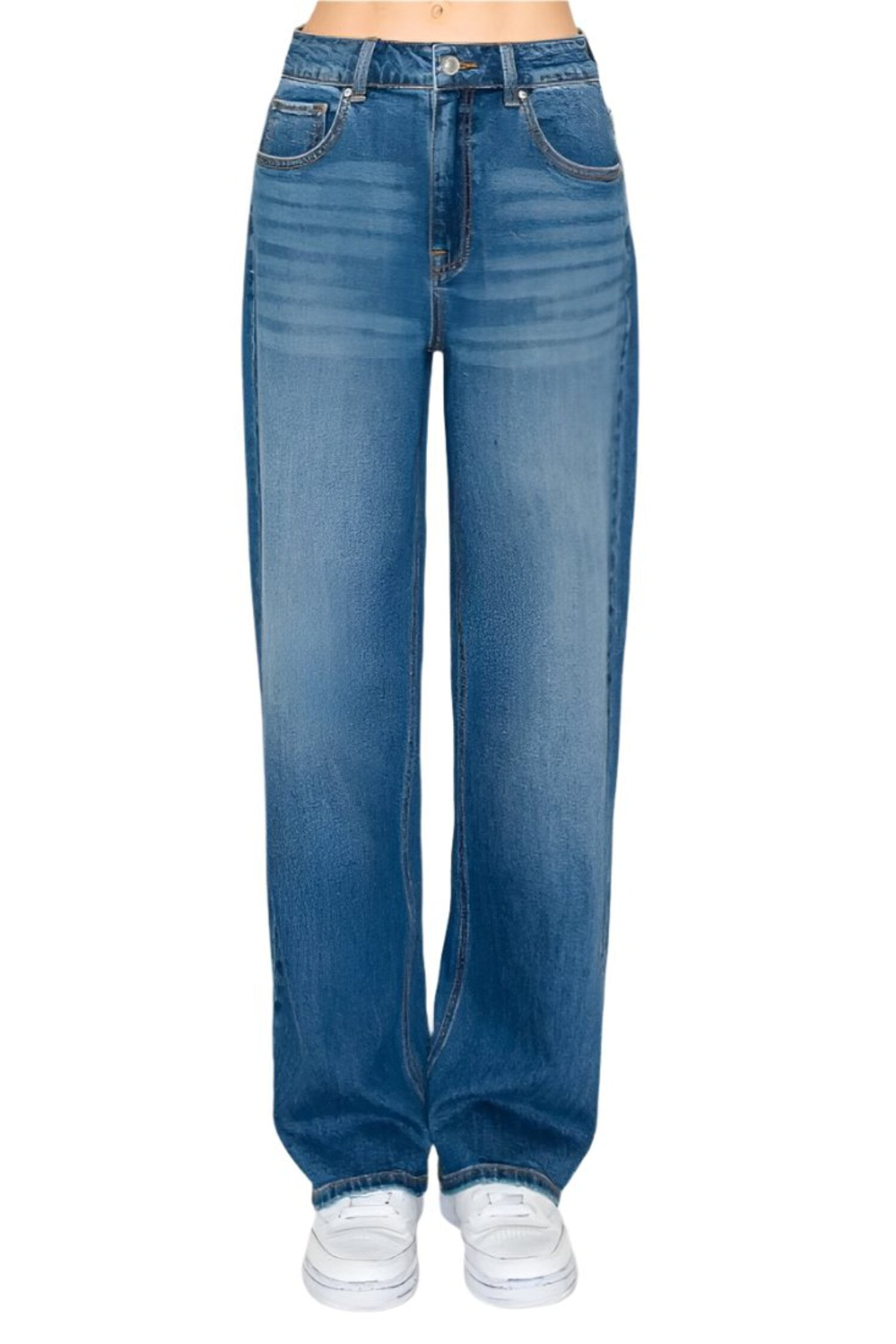 Wax Jean - Basic Straight Wide Leg Jeans - 90367 - Walmart Business ...