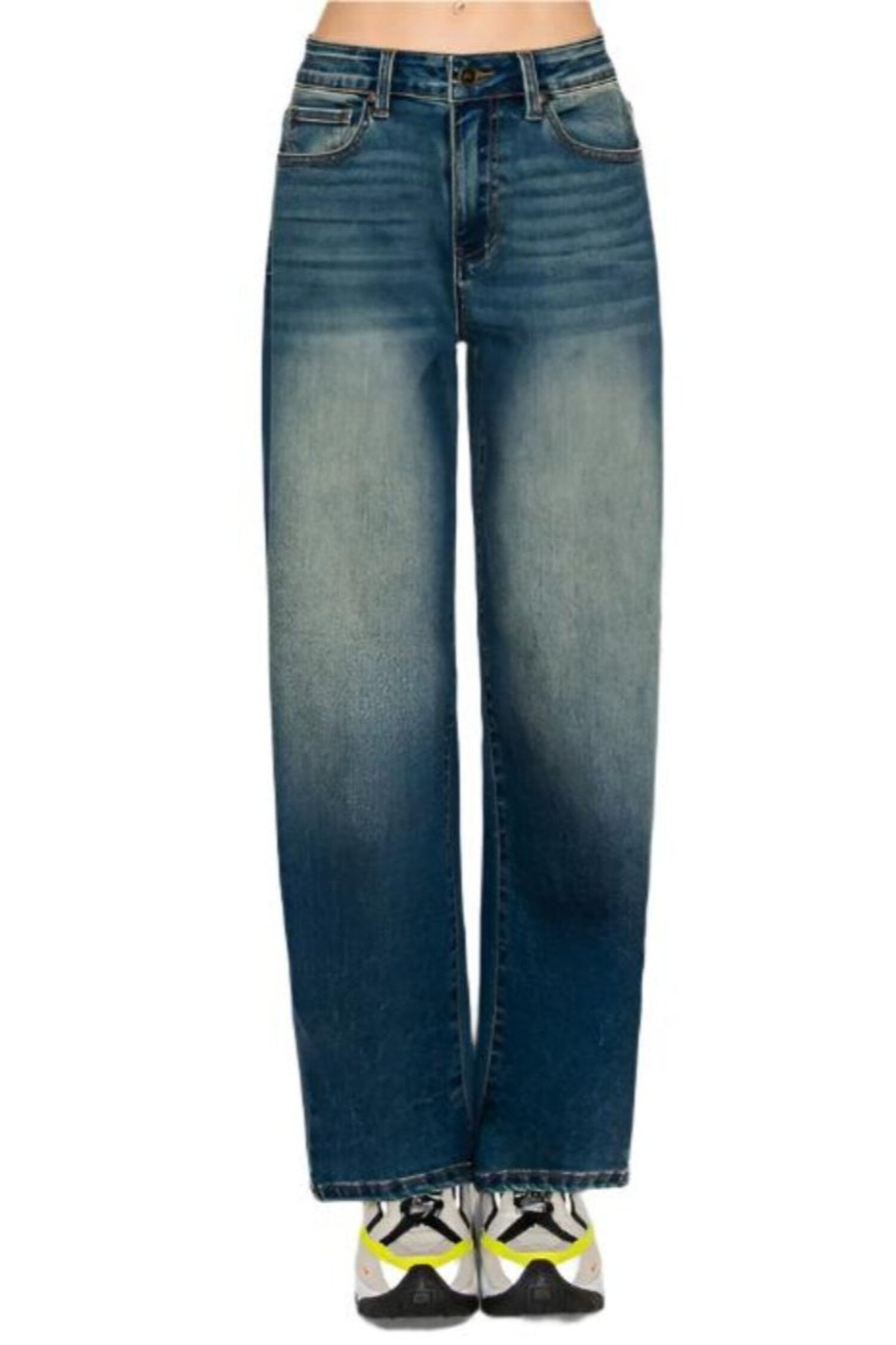 Wax Jean - Vintage Wash Wide Leg Jeans - 90363 - Walmart.com