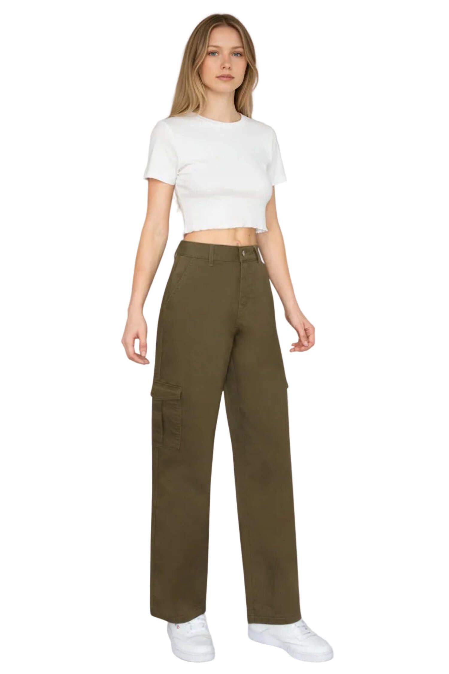 Wax Jeans - Women's High Waisted Wide Leg Twill Cargo Pants - 90339 ...