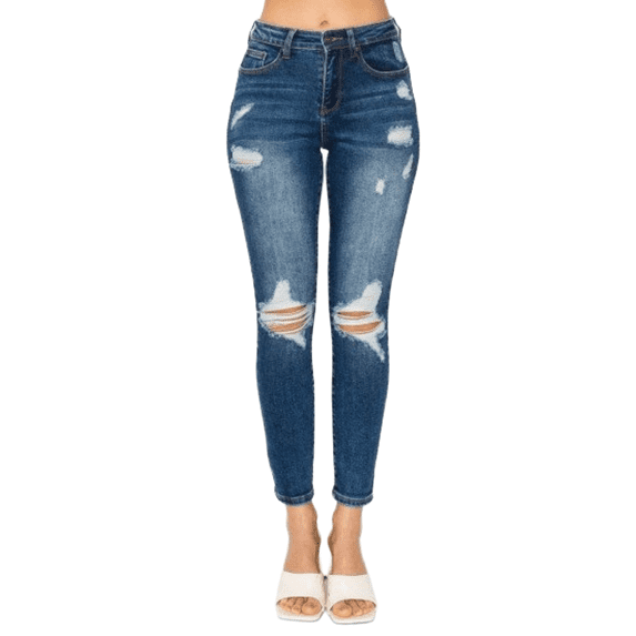 Wax Jeans Women's Butt I Love You Push Up High Rise Ripped Skinny Denim ...