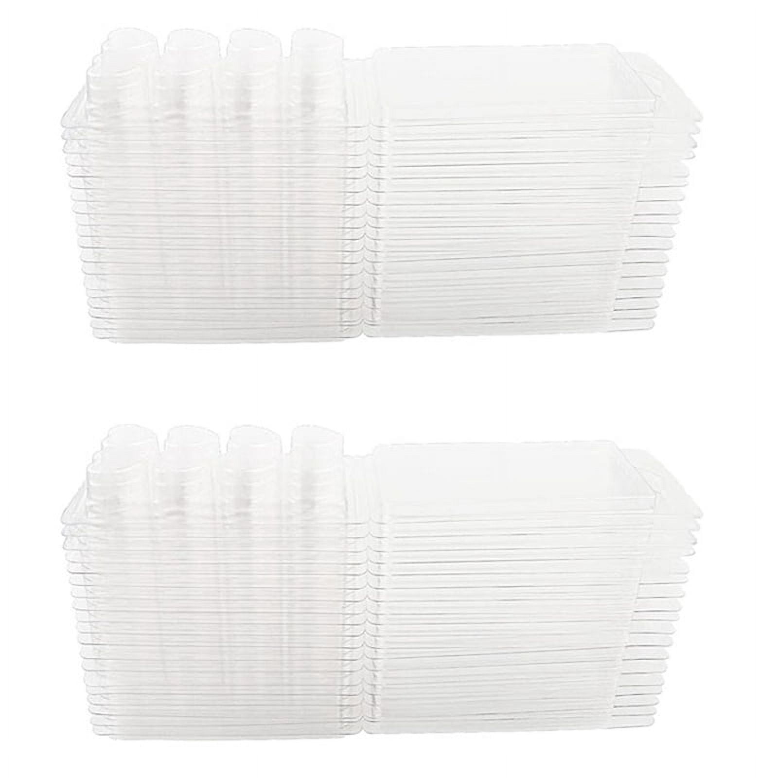 Wax Melt Containers-8 Cavity Clear Empty Plastic Wax Melt Molds-50 ...
