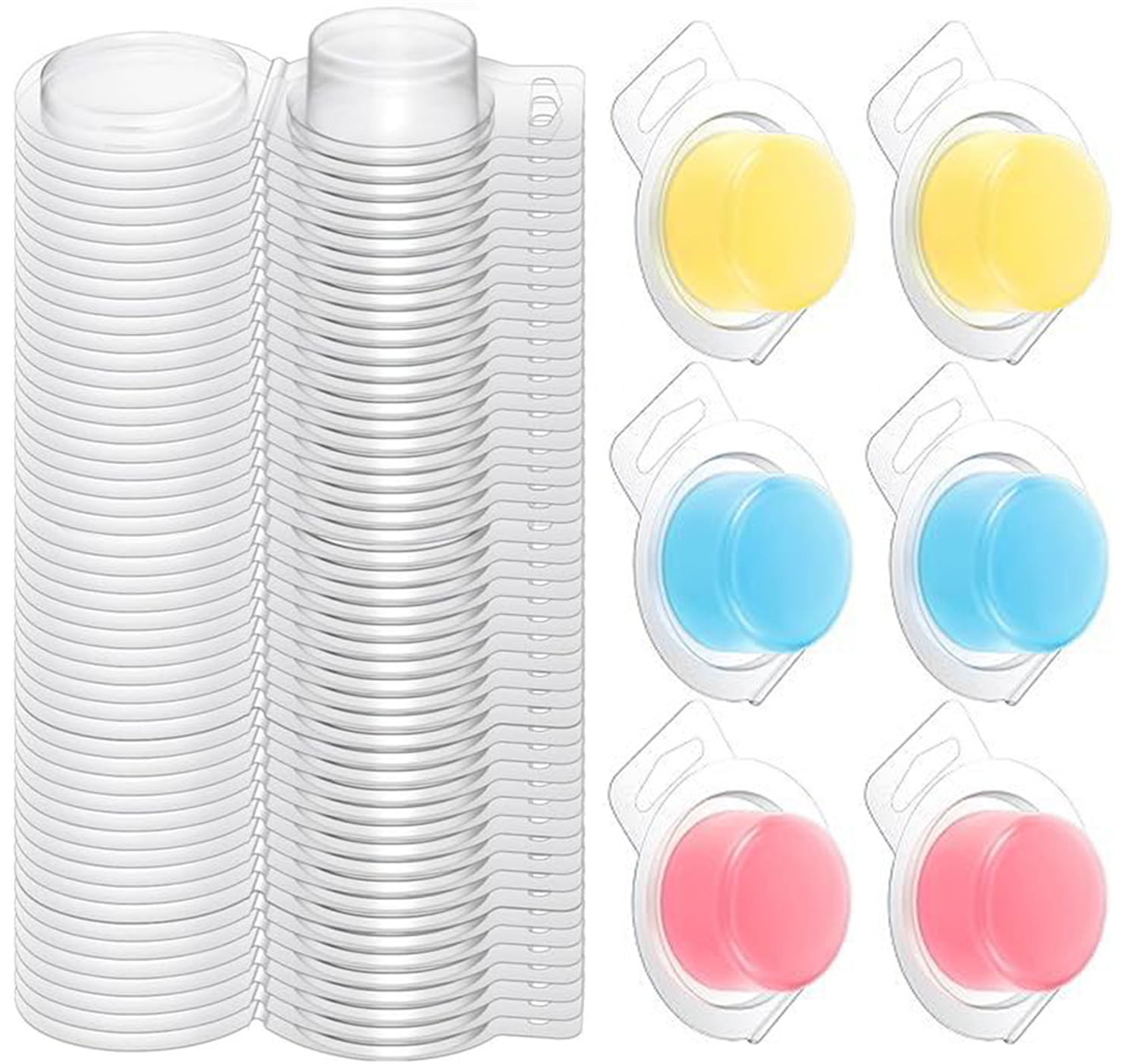 Wax Melt Moulds,Bexikou 50 Pack Plastic Wax Melt Clamshell Molds, Clamshells,Clear Wax Melt ...